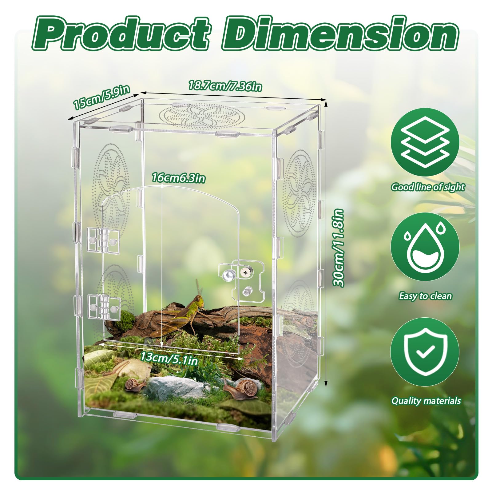 Snapklik.com : Jumping Spider Enclosure, 118x78x6 Inch Jumping Spider ...