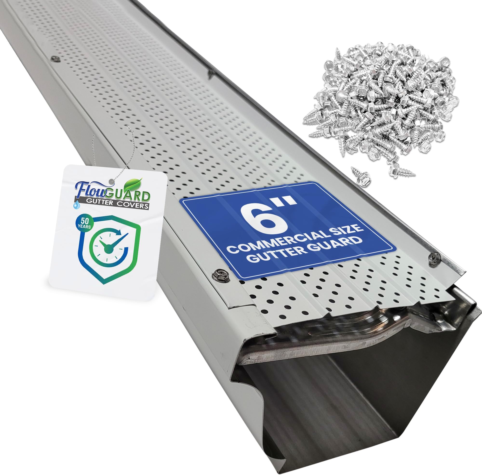 (200 feet) Shur Flo X Leaf Guard Gutter Protector for 6" K-Style ...