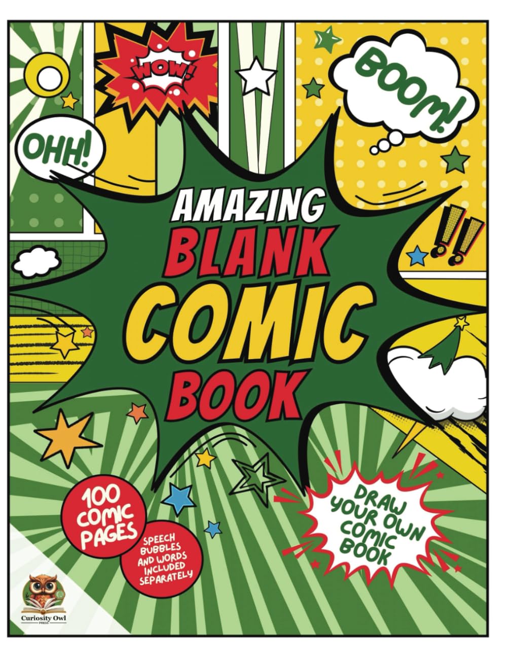 Amazon.com: Amazing Blank Comic Book: 100 Double-sided blank comic ...
