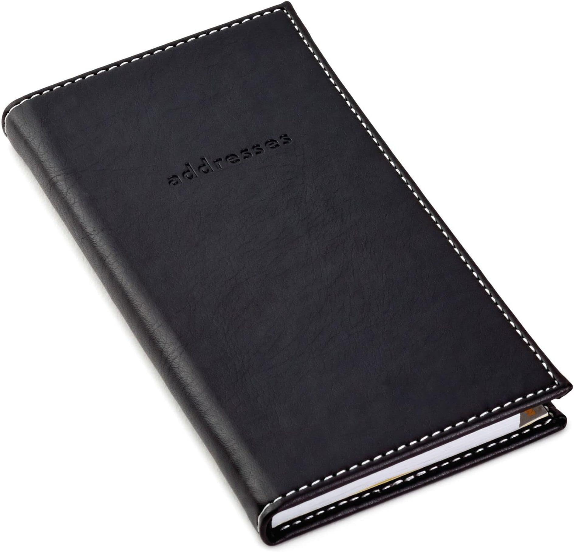 Amazon.com : Hallmark Red Slim Faux Leather Address Book, 3.25" W x 6. ...