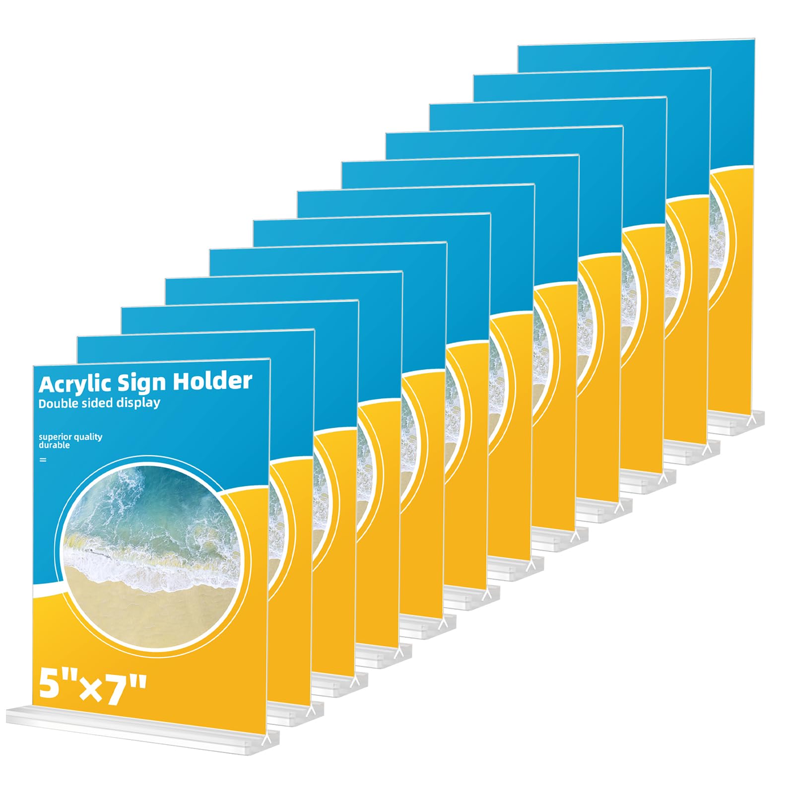 Amazon.com: 12 Pack 5 x 7 Inches Clear Table Menu Display Stand Desktop ...