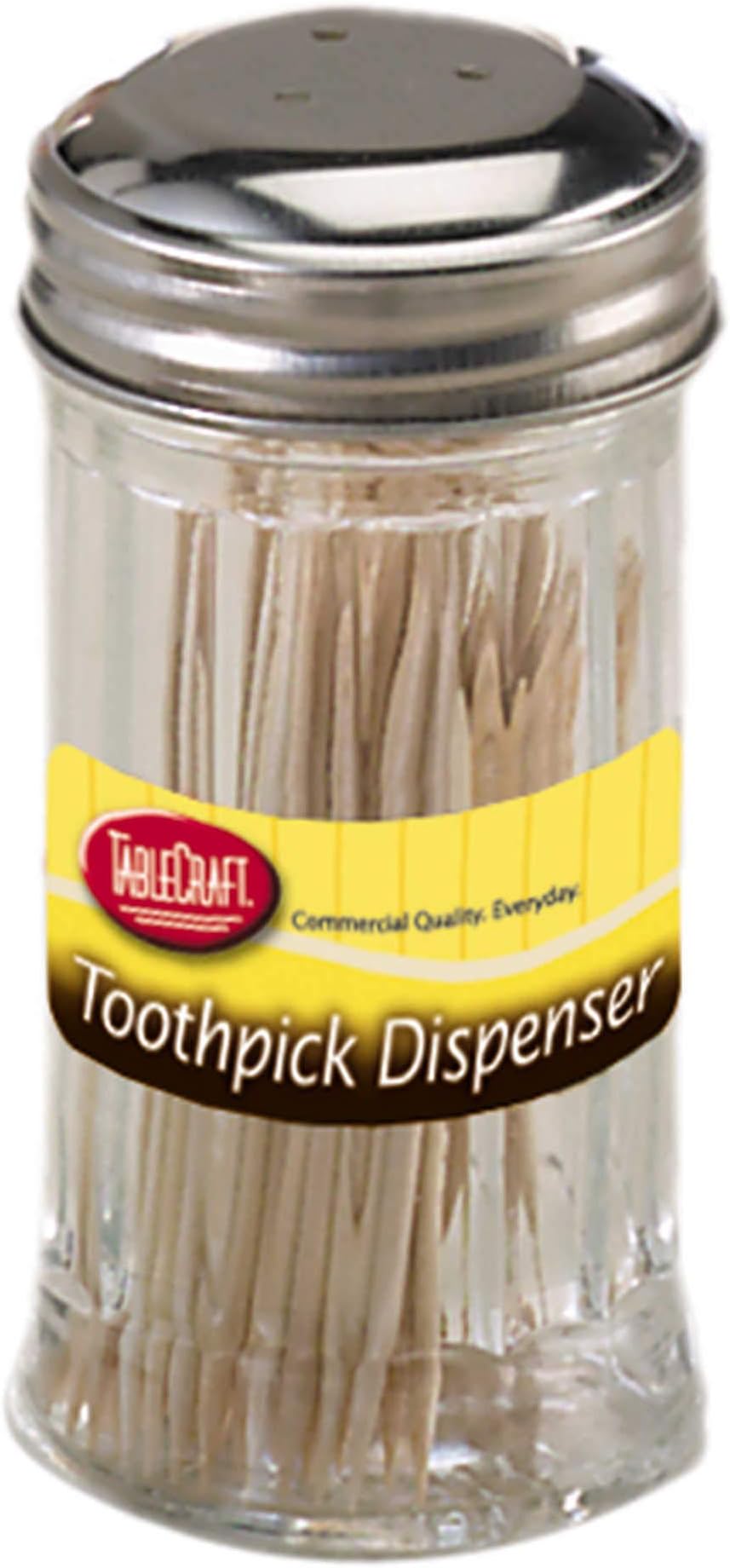 Amazon.com: Tablecraft Products Glass Toothpick Dispenser with Picks ...