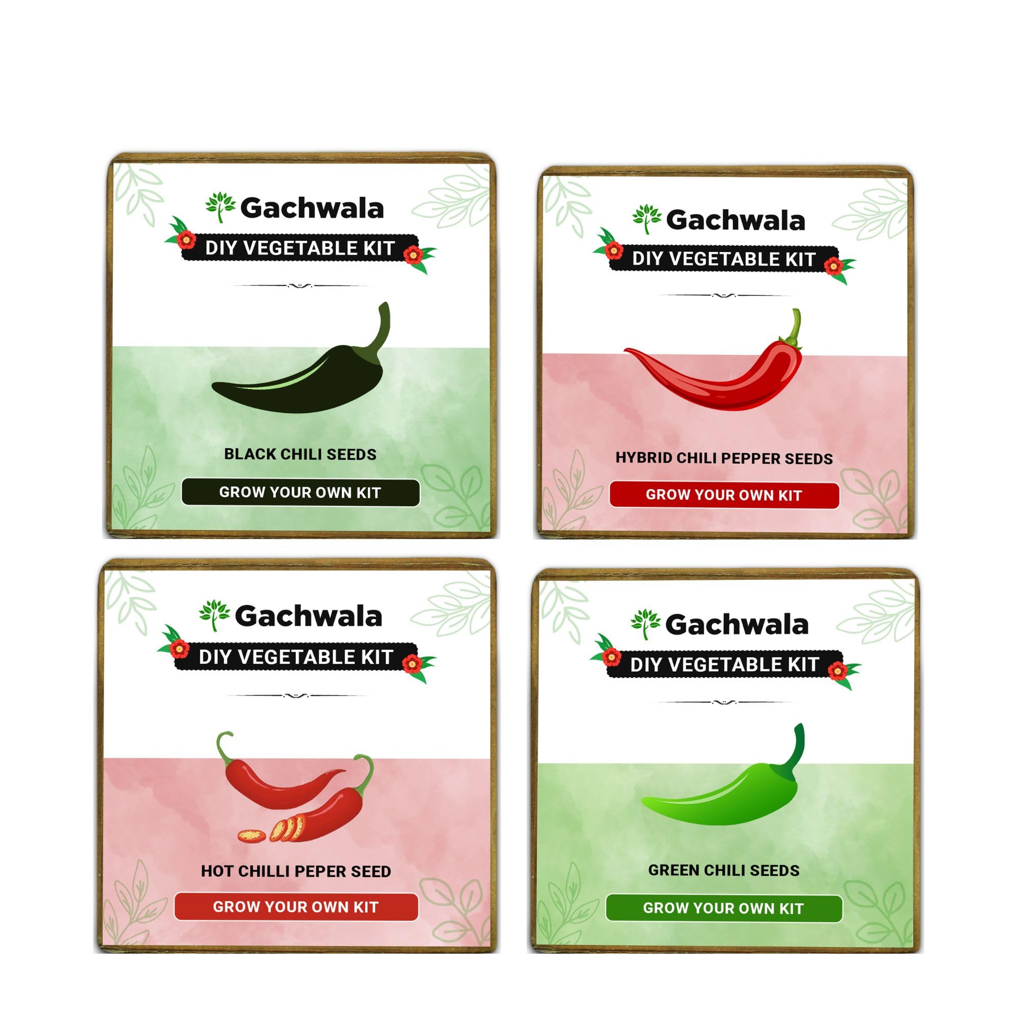 Gachwala Grow Chilli Kits | Green Chili Seeds + Bullet Green Chili ...