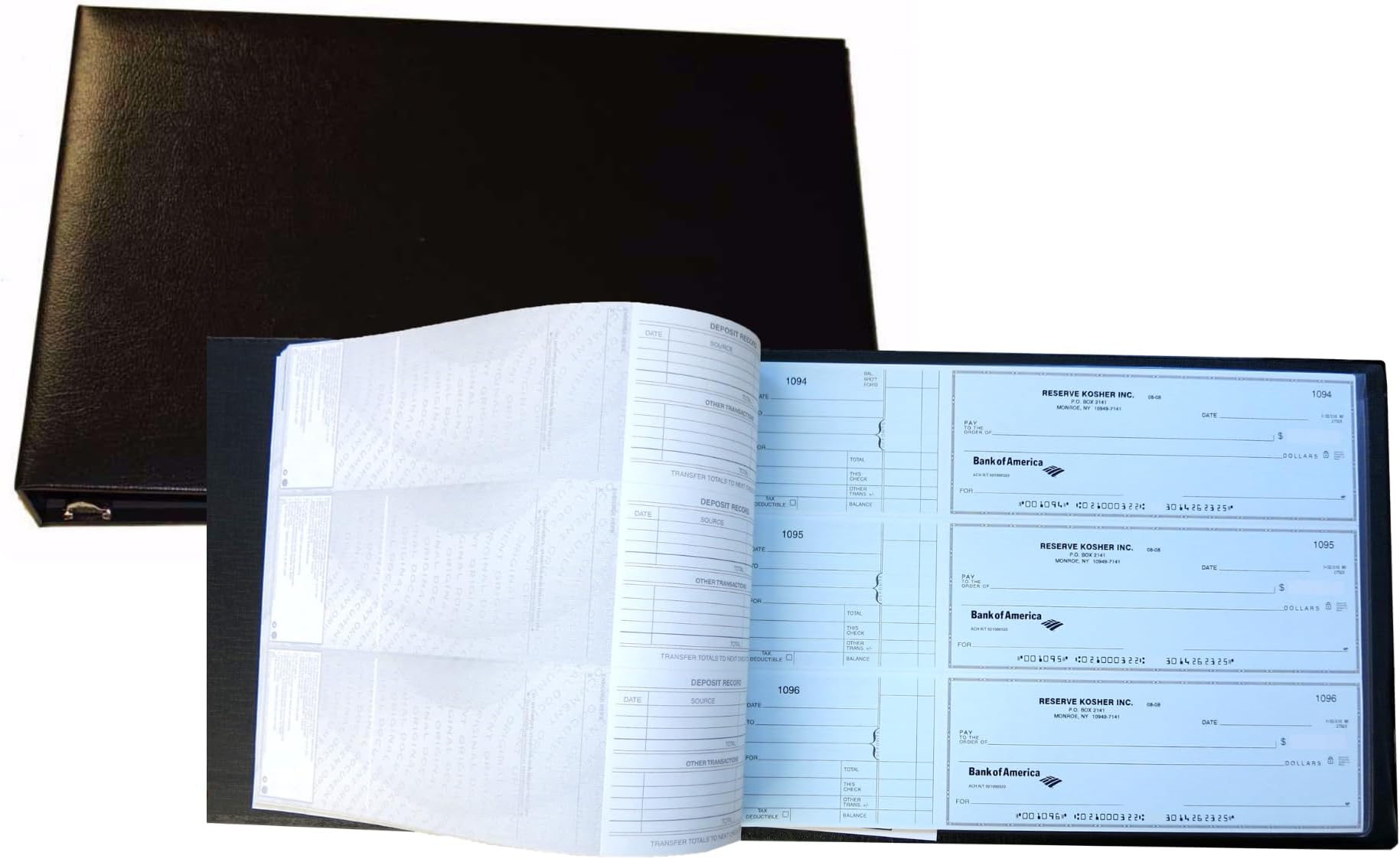 Amazon.com : Black Business 7-Ring Check Binder for Standard Manual ...