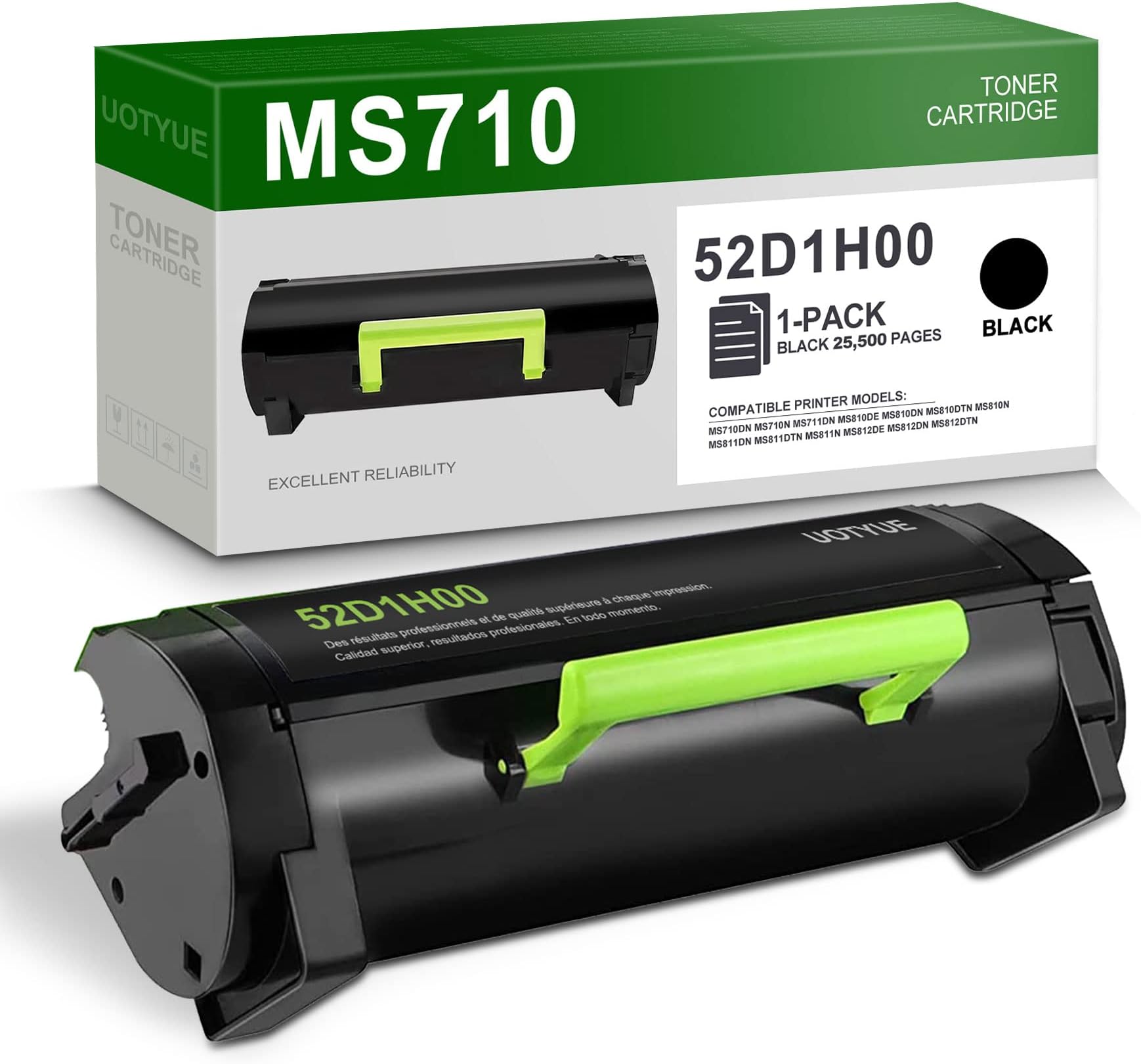 Amazon.com: 58D1H0E Black Toner Cartridge (1-Pack) - Nuc Compatible ...