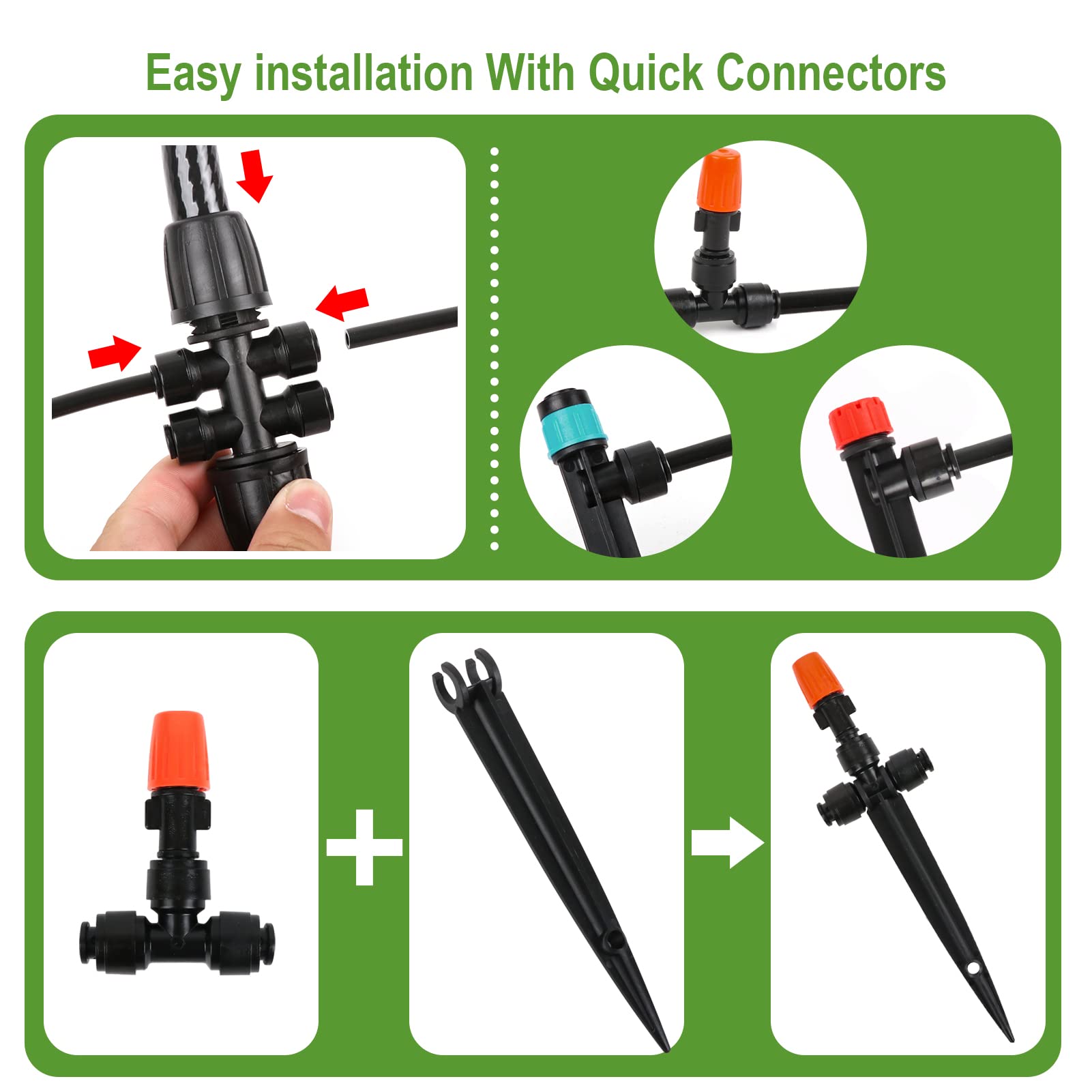 Snapklik.com : Upgraded Drip Irrigation Kits, 118FT New Quick ...