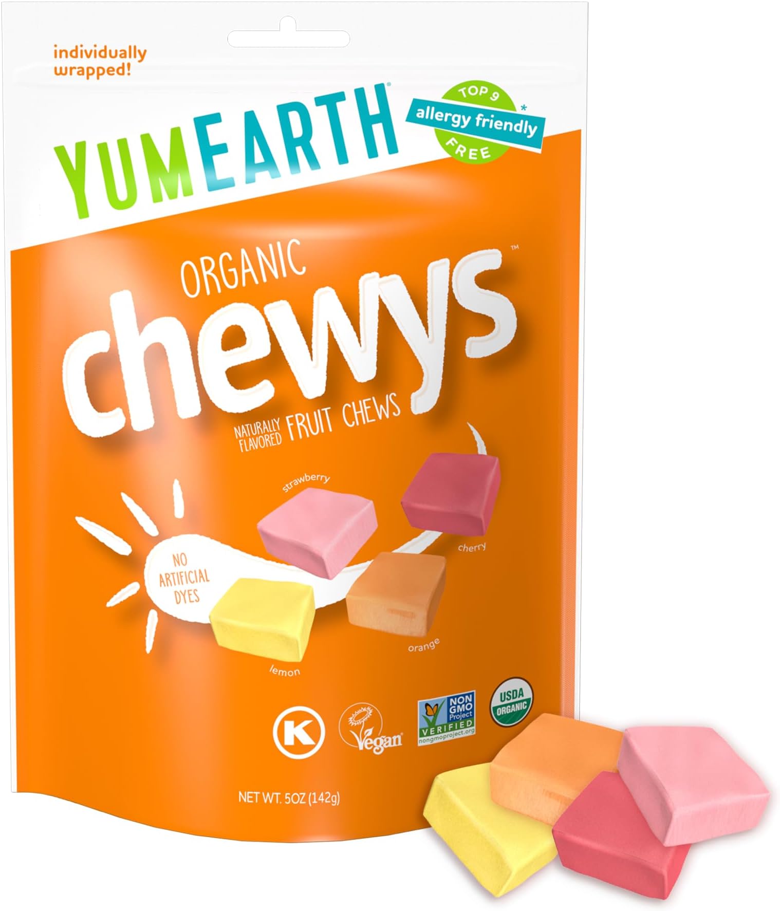 Amazon.com : YumEarth Organic Chewys Fruit Flavored Chews, 5oz Sup ...