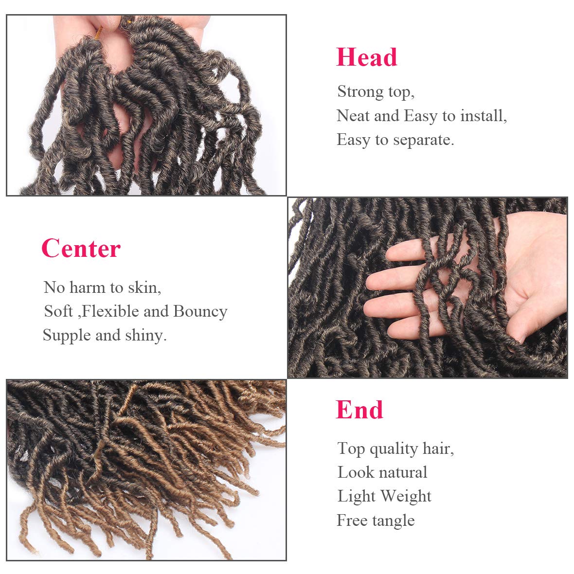 Snapklik.com : 18 Inch Ombre Blonde New Soft Locs Crochet Braids Hair 7 ...