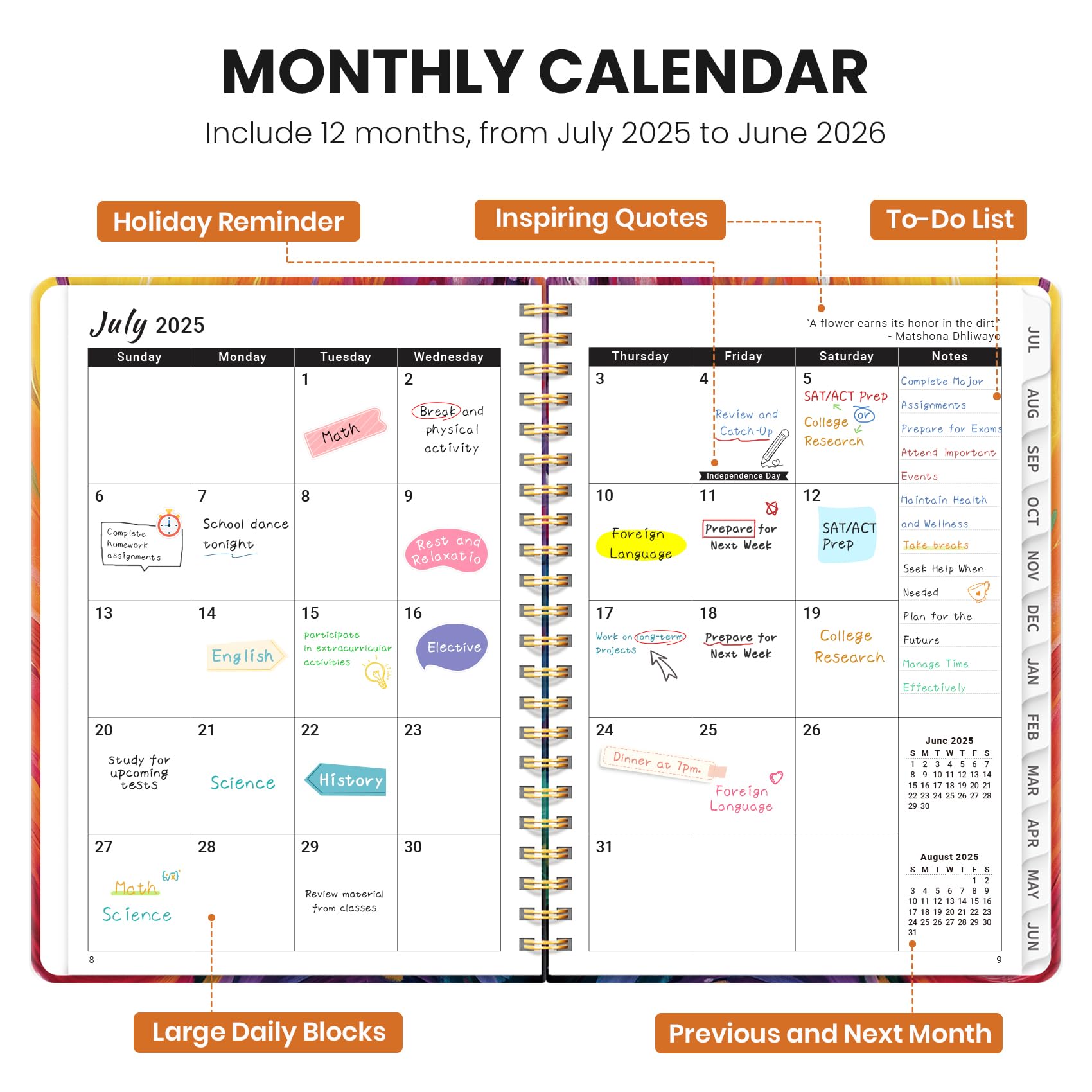 Free Printable Student Calendars 2025 Academic Planner 2025-2026 ...