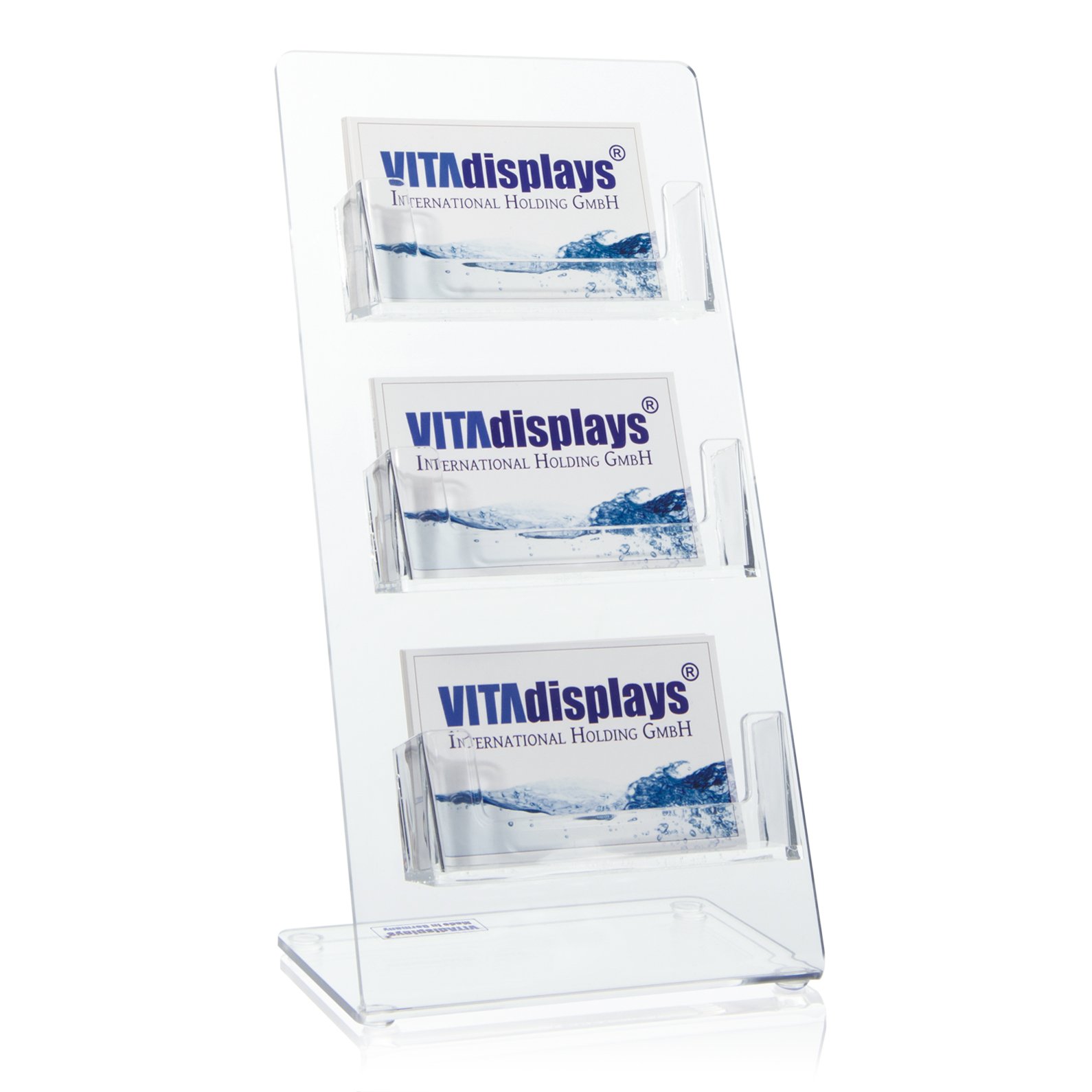 Deluxe Business Card Holder with 3 Compartments on 3 Levels – BigaMart