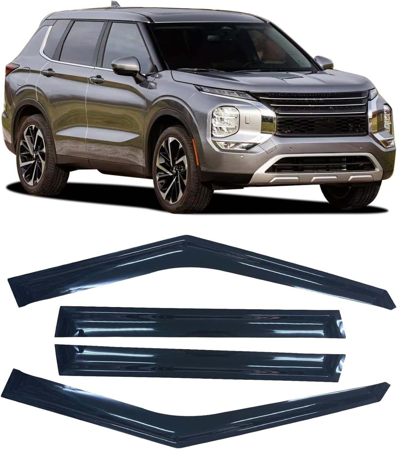 Amazon.com: for Mitsubishi Outlander 2022- Window Visor Weather Shield ...