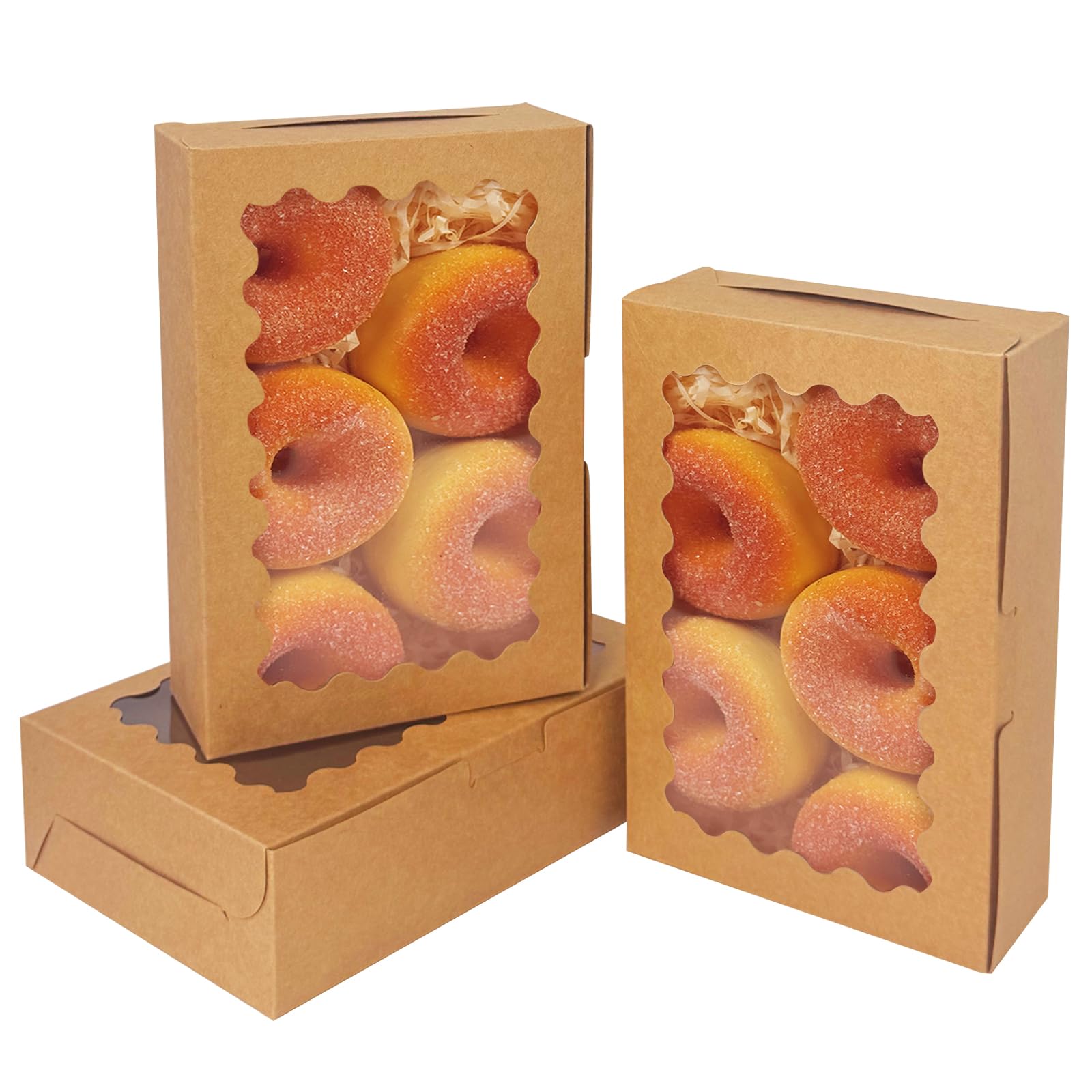 Snapklik.com : Qiqee 9x6x2.5 Inch Brown Cookie Box