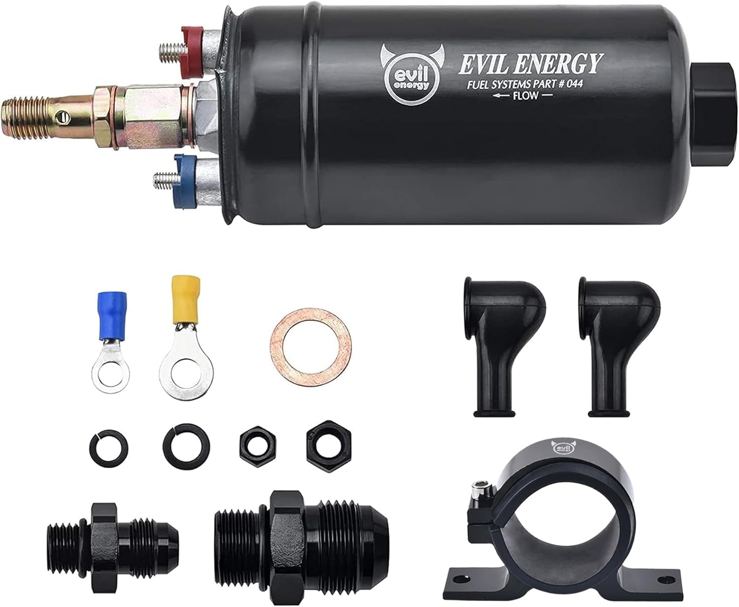 Amazon.com: EVIL ENERGY External Inline Fuel Pump Electric 300LPH High ...