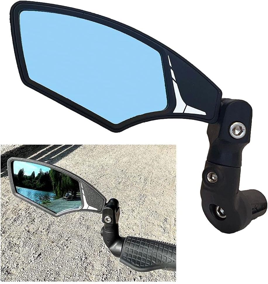 Hafny NEW Bar End Bike Mirror, HD Automotive Grade Glass Lens, Large ...