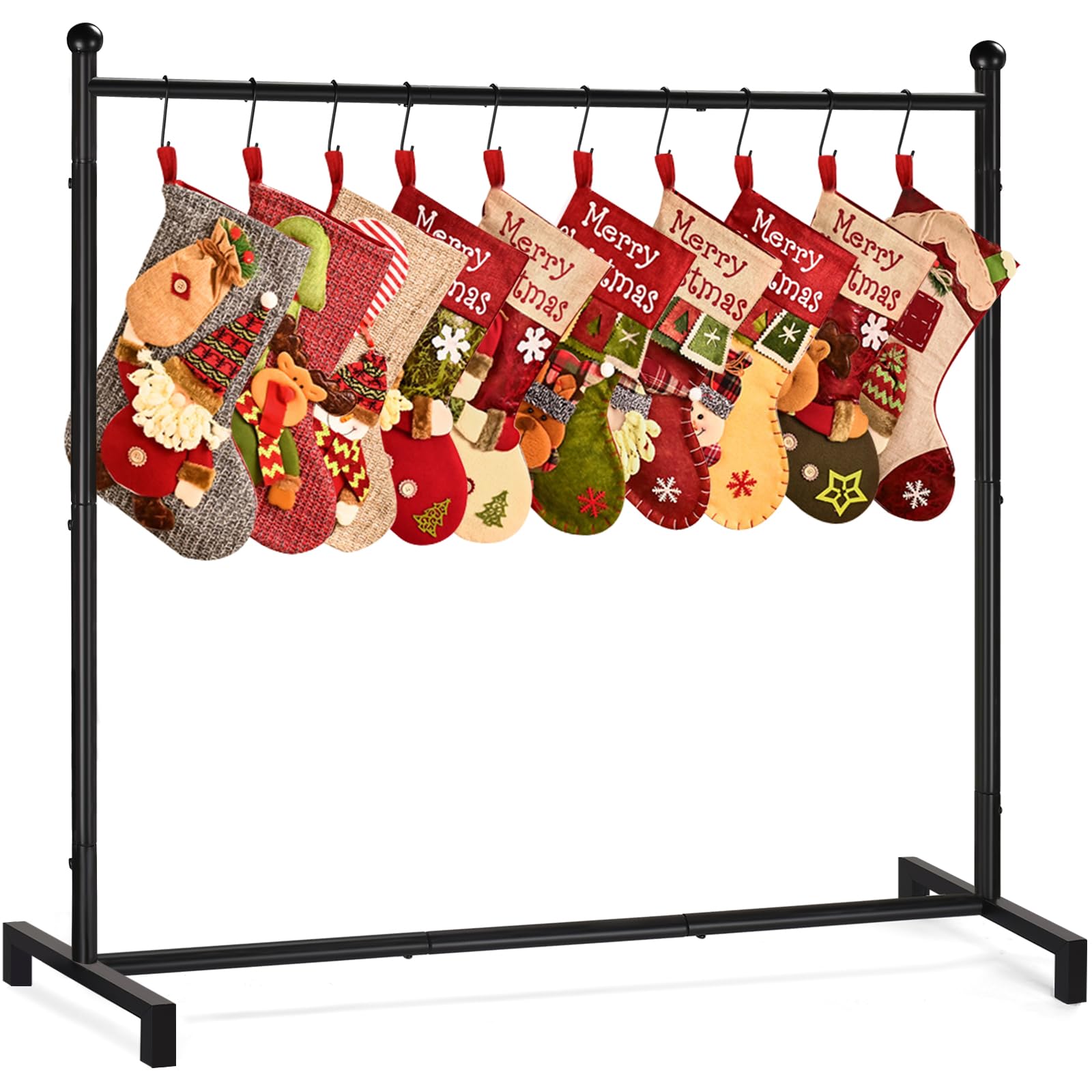 Amazon.com: Christmas Stocking Holder Stand with 10 Hooks, Floor Metal ...