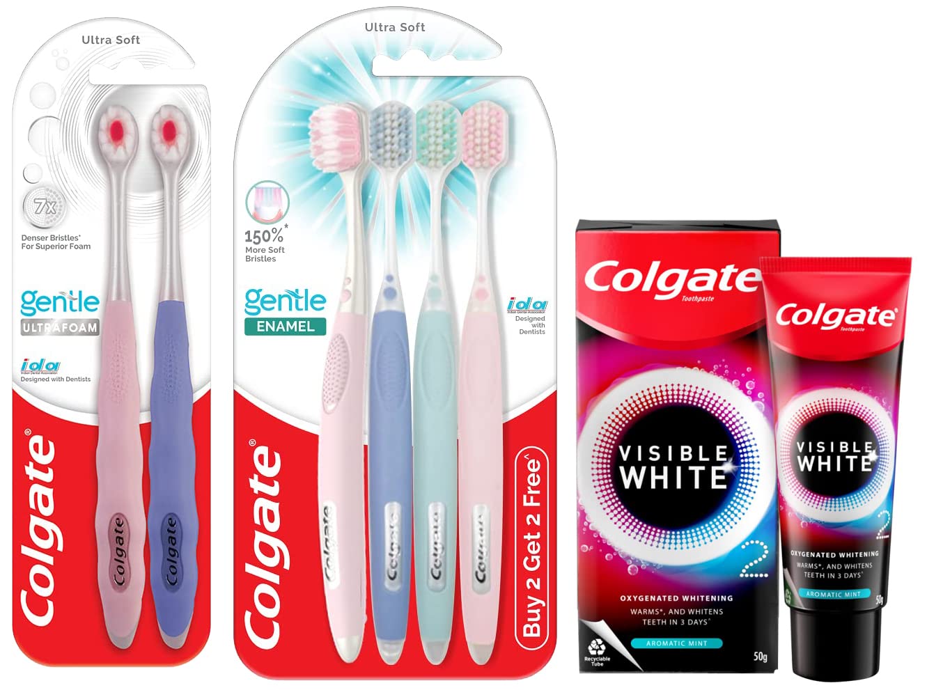 Buy Colgate Visible White O2, Teeth Whitening Toothpaste & Gentle ...