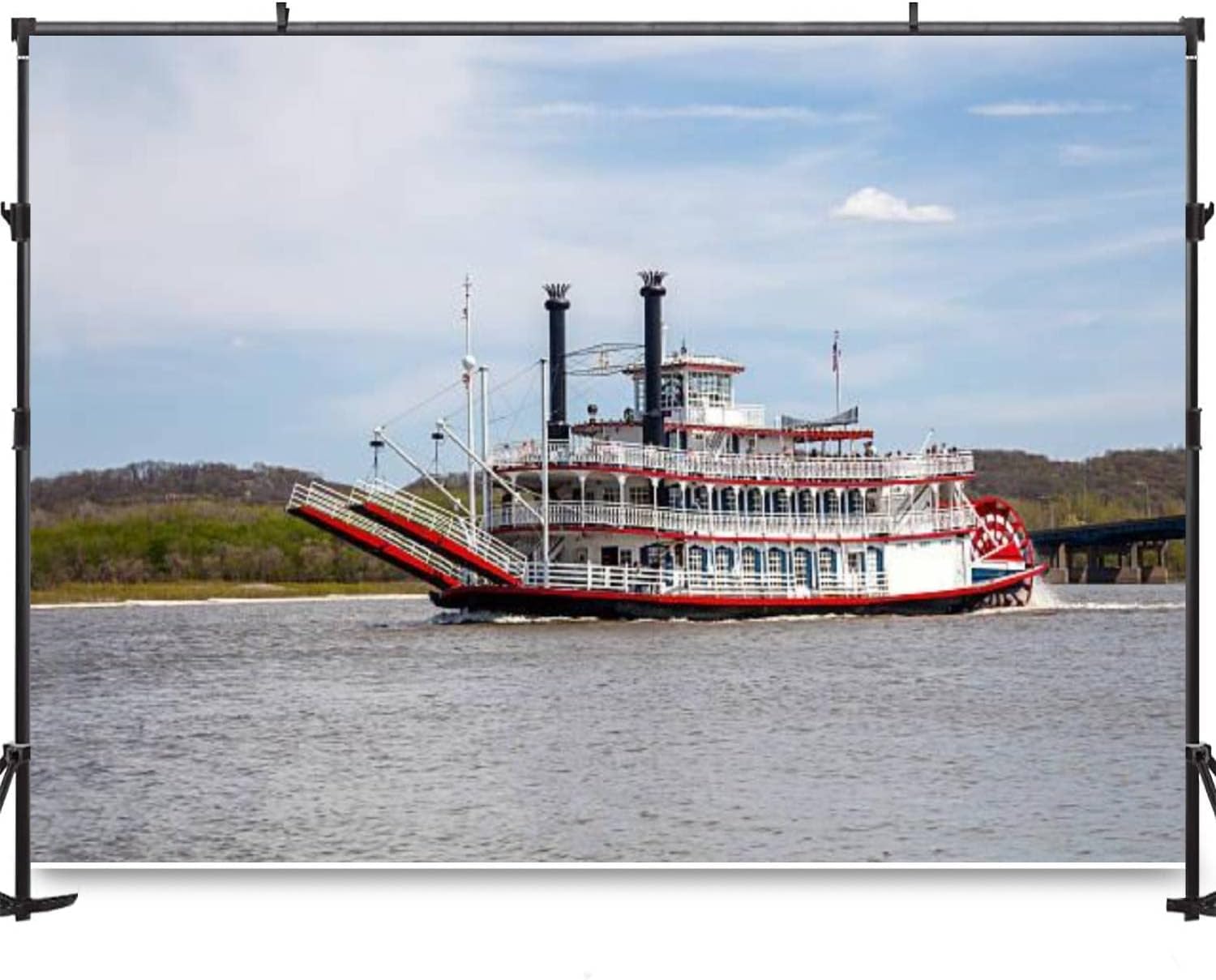 Amazon.com : Paddle Wheel Riverboat on The Illlinois River Backdrops ...