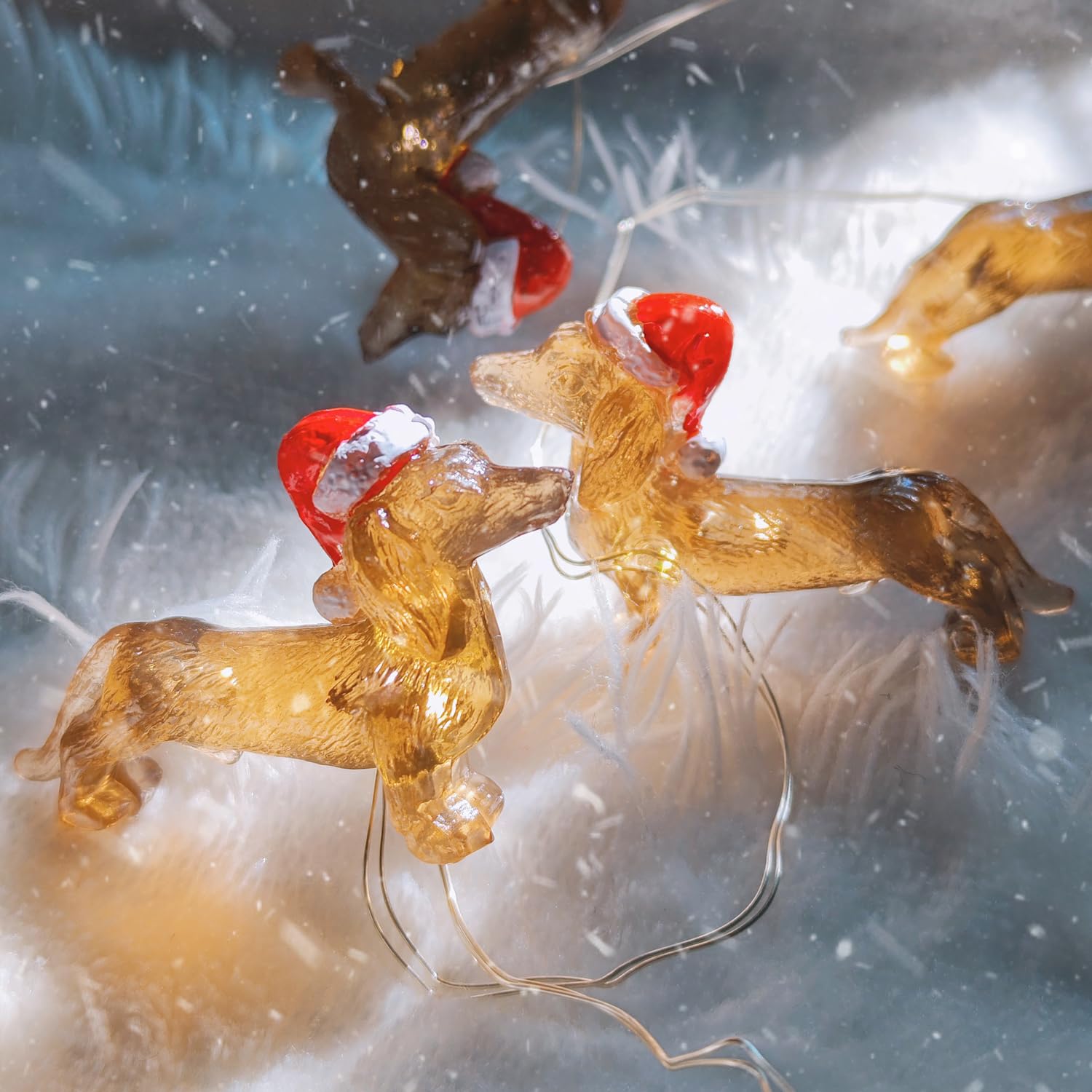 Amazon.com: MIYA LIFE Dachshund Christmas Lights 10 FT 30 LED Dog ...