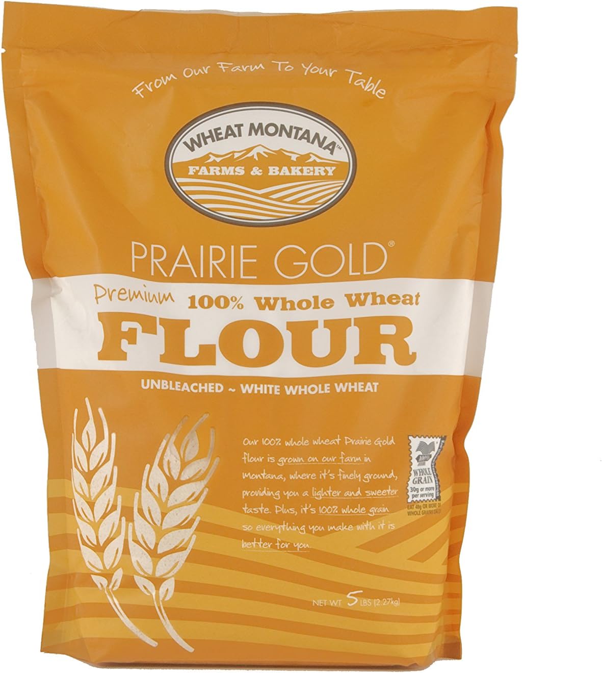 Amazon.com : Wheat Montana - Prairie Gold Flour - 2 pack - 5lb bags ...