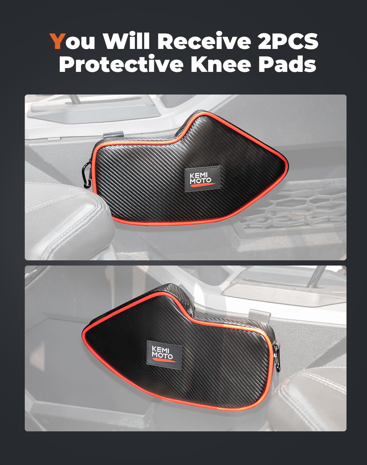 Buy KEMiMOTO UTV Door Bags Passenger And Driver Side Storage Bag Knee ...