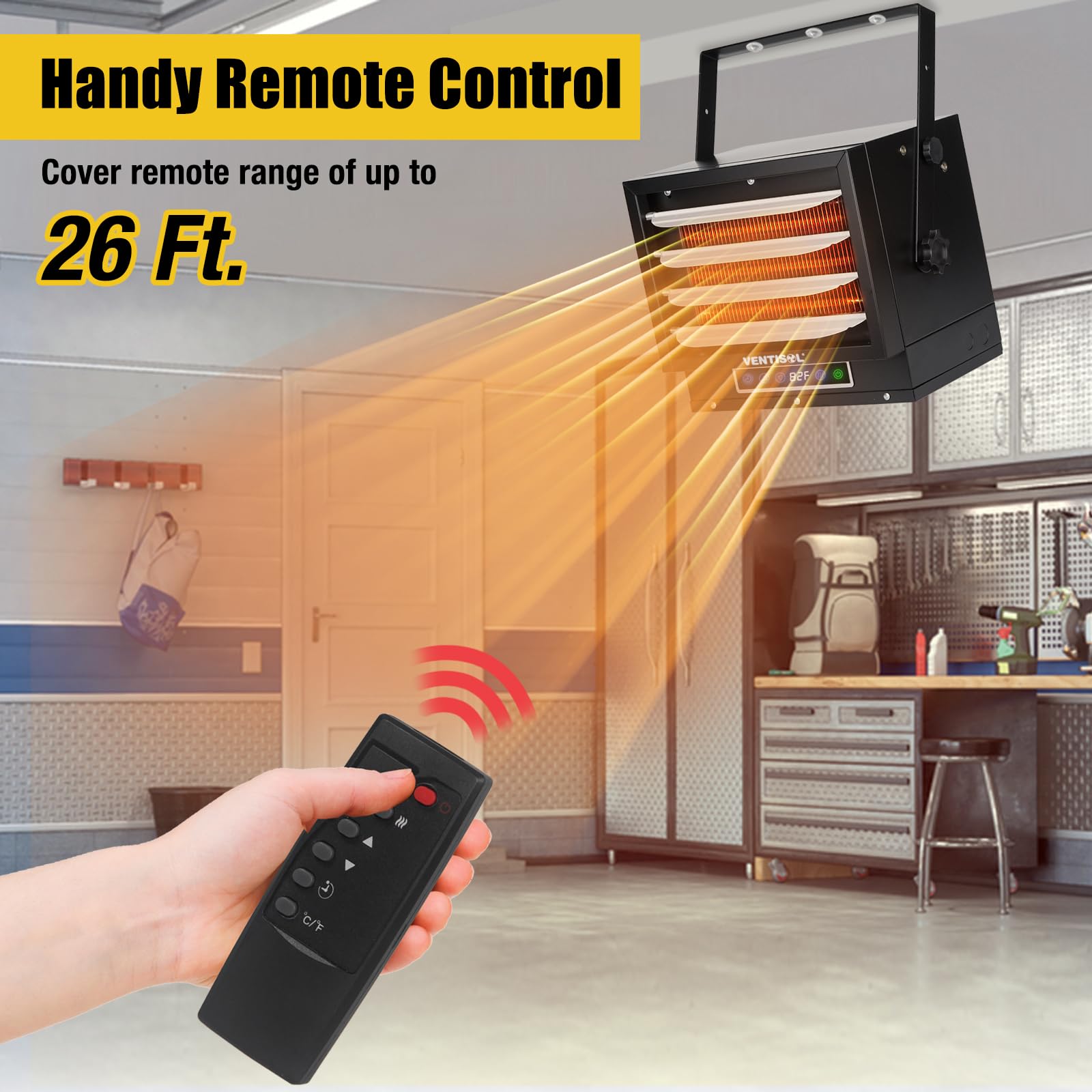 Snapklik.com : VENTISOL 7500W Electric Garage Heater 240V Digital ...