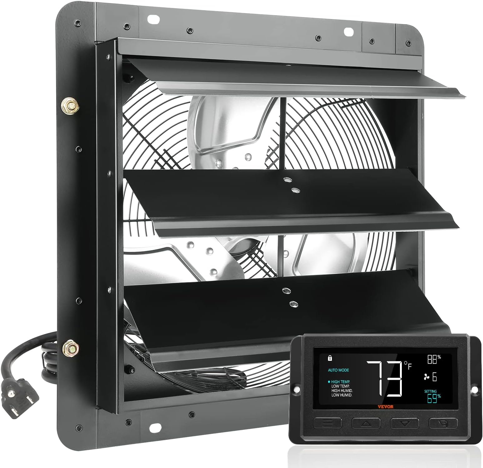 Amazon.com: iPower 14-Inch Square Aluminum Automatic Gravity Shutter ...