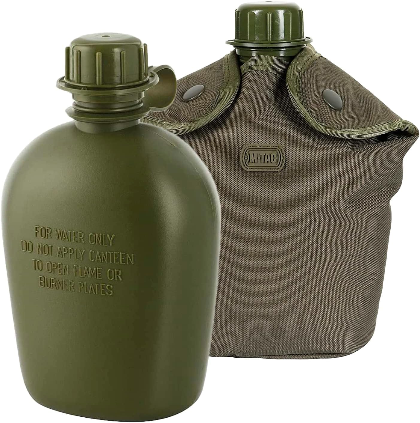 M-Tac Canteen Water Bottle and Cover - 1 Quart Water Canteen Kit (34 Oz ...