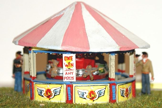 Langley Models Card Darts round stall OO Scale UNPAINTED Funfair ...