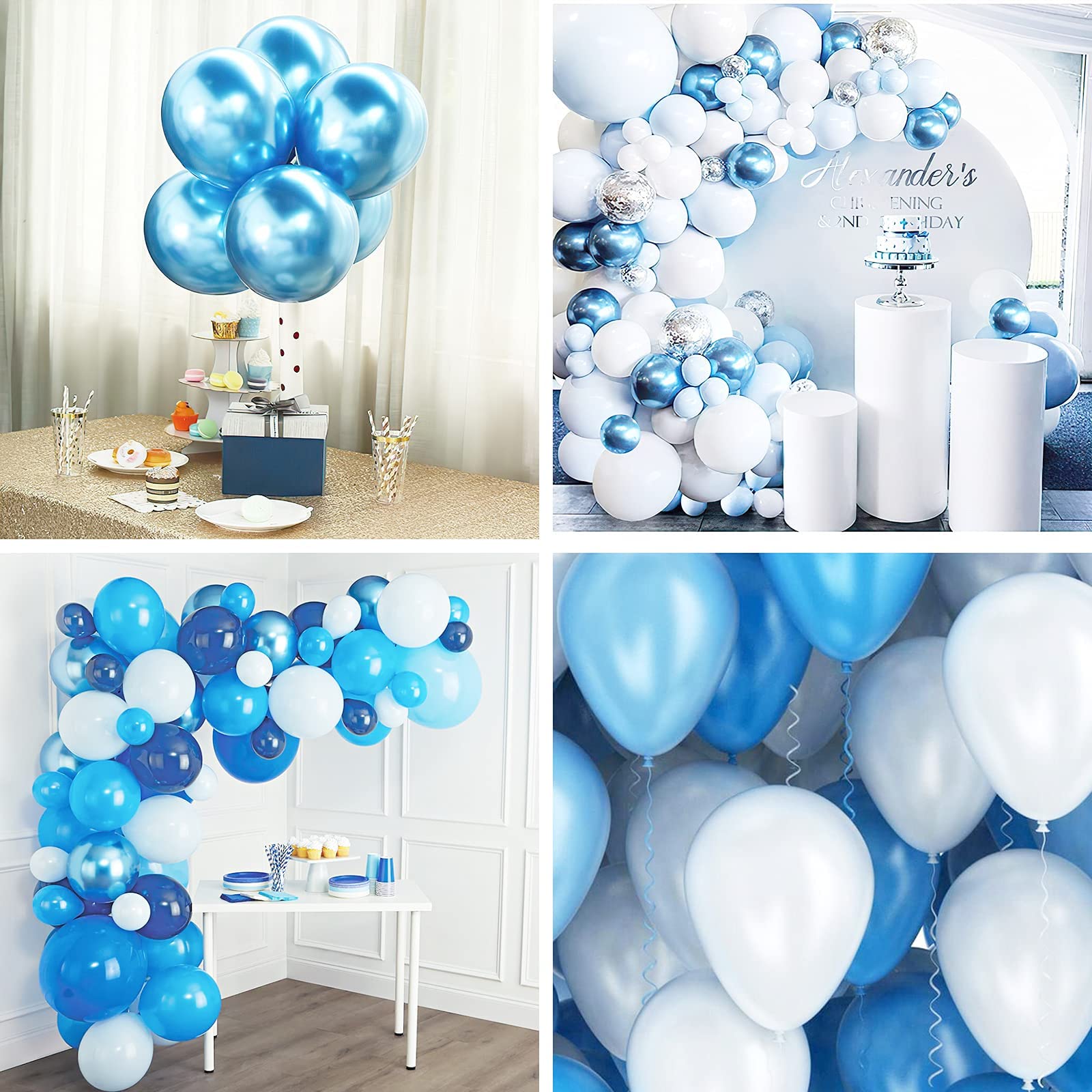Snapklik.com : Metallic Blue Balloons, 50 Pcs 12 Inch Blue Metallic ...
