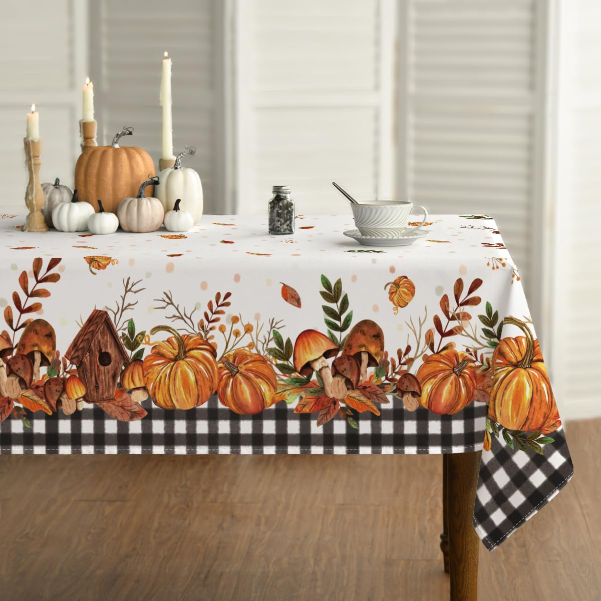 Horaldaily Fall Tablecloth 60x84 Inch, Thanksgiving Autumn Harvest ...