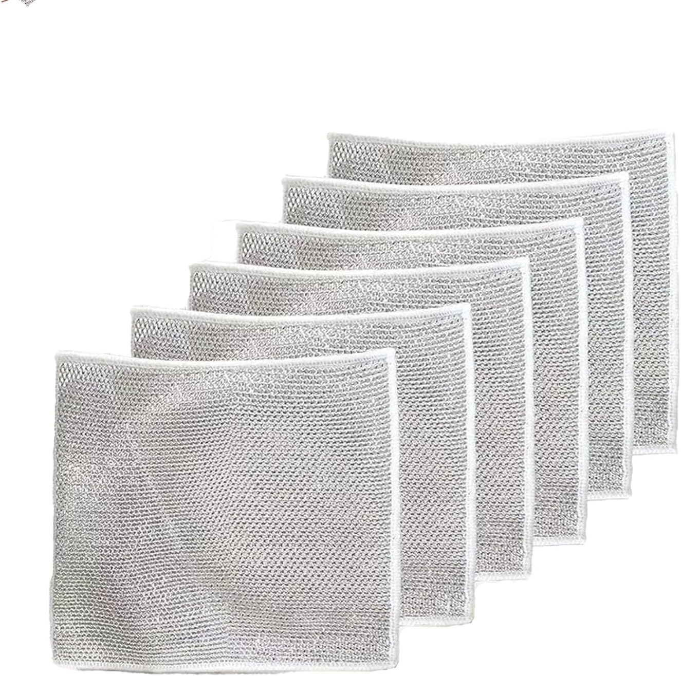 Amazon.com: WYCWYQDR 6 Pcs Multipurpose Wire Dishwashing Rags for Wet ...