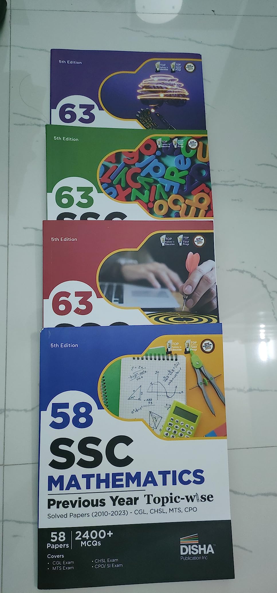 Buy Combo (set of 4 Books) 63 SSC Mathematics, English, Reasoning ...