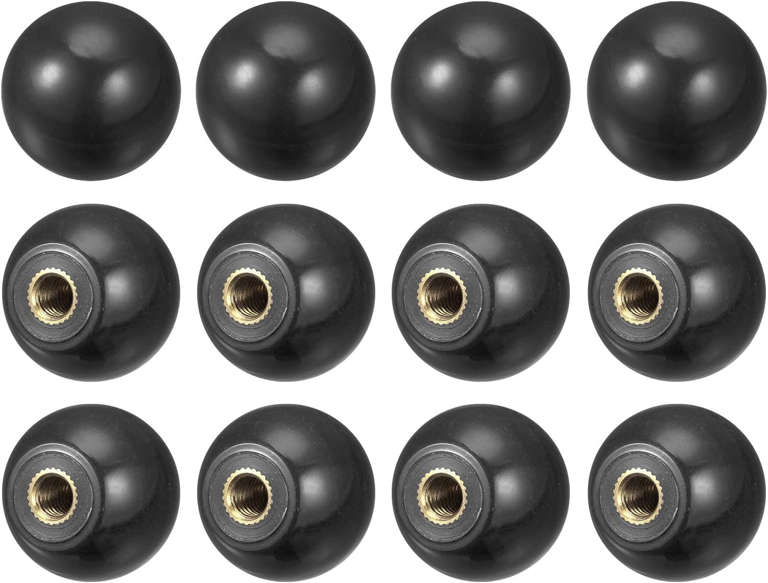 Amazon.com: uxcell 12Pcs Threaded Ball Knobs, M6 Female Thread ...