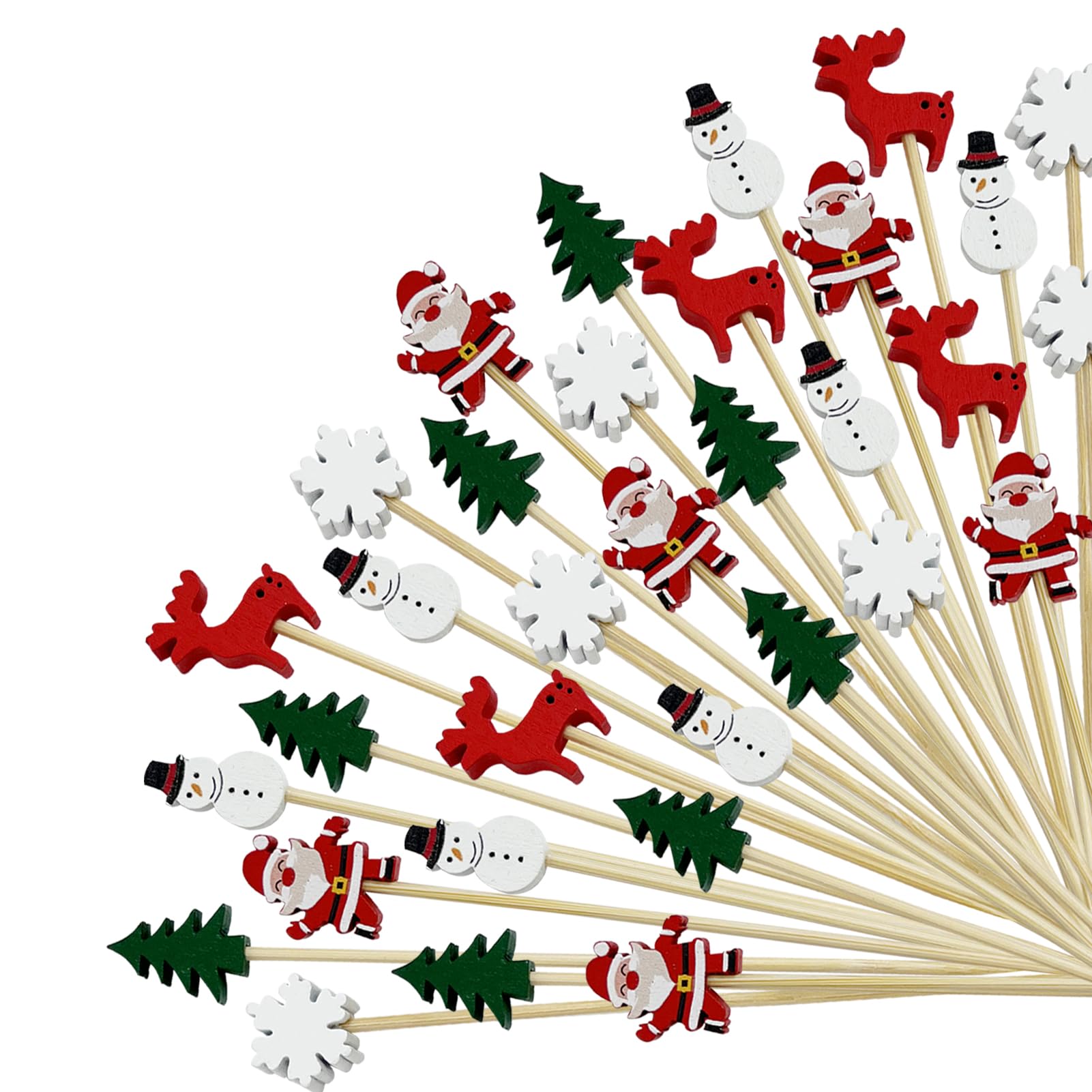 Amazon.com | 200Pcs Christmas Cocktail Picks,Christmas Tree Snowflake ...