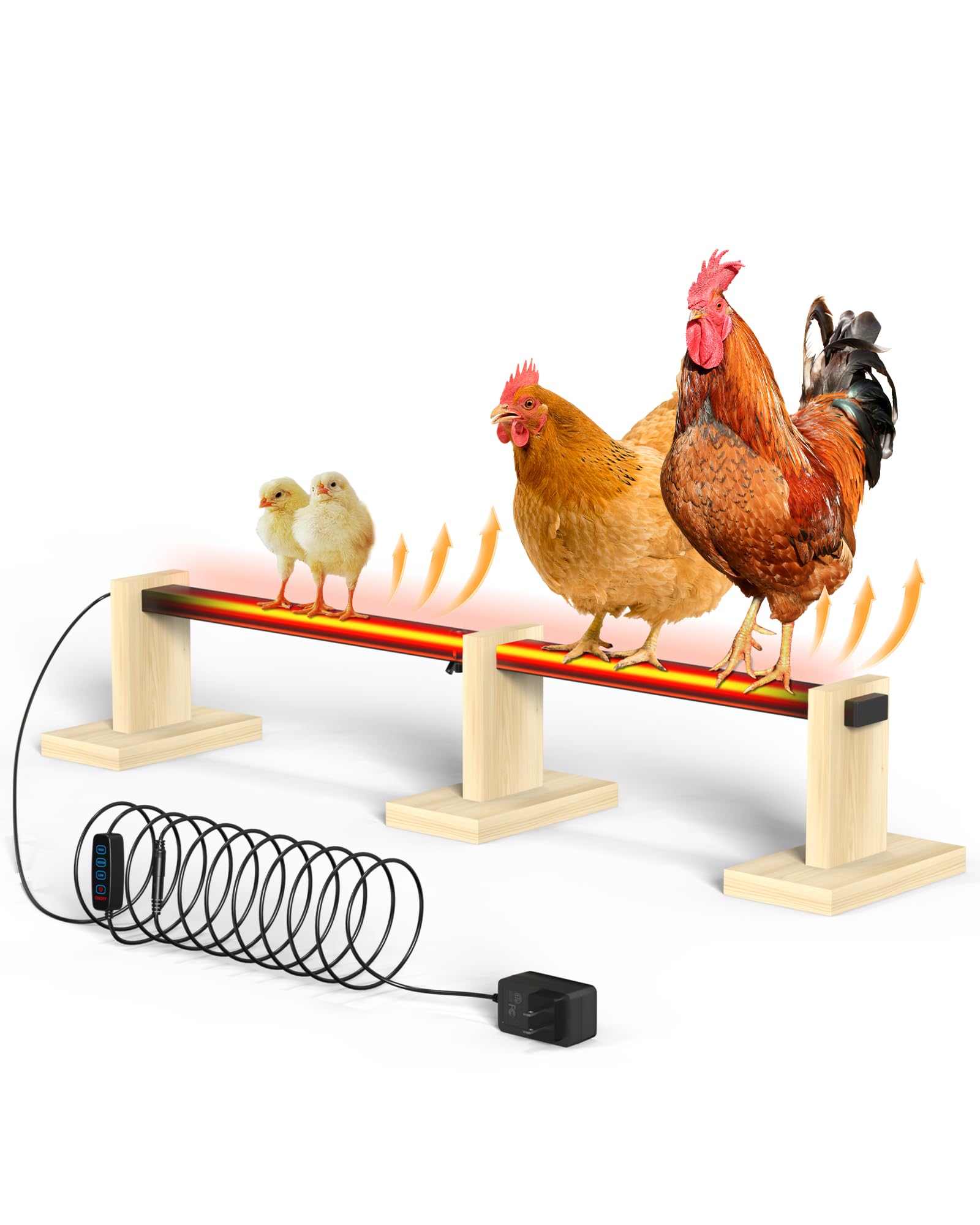 Snapklik.com : Heated Chicken Perch For Coop Heated Roosting Bar For ...