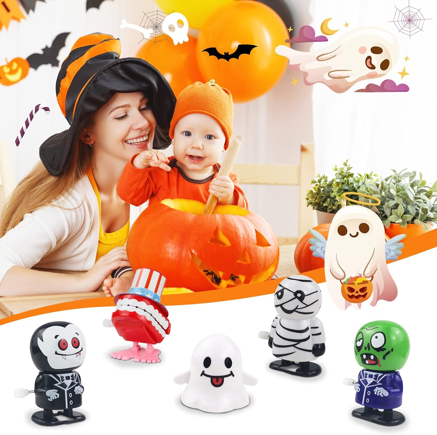 Halloween Windup Toys 18pcs All Hallows” Day Goody Bag Filler for Kids ...