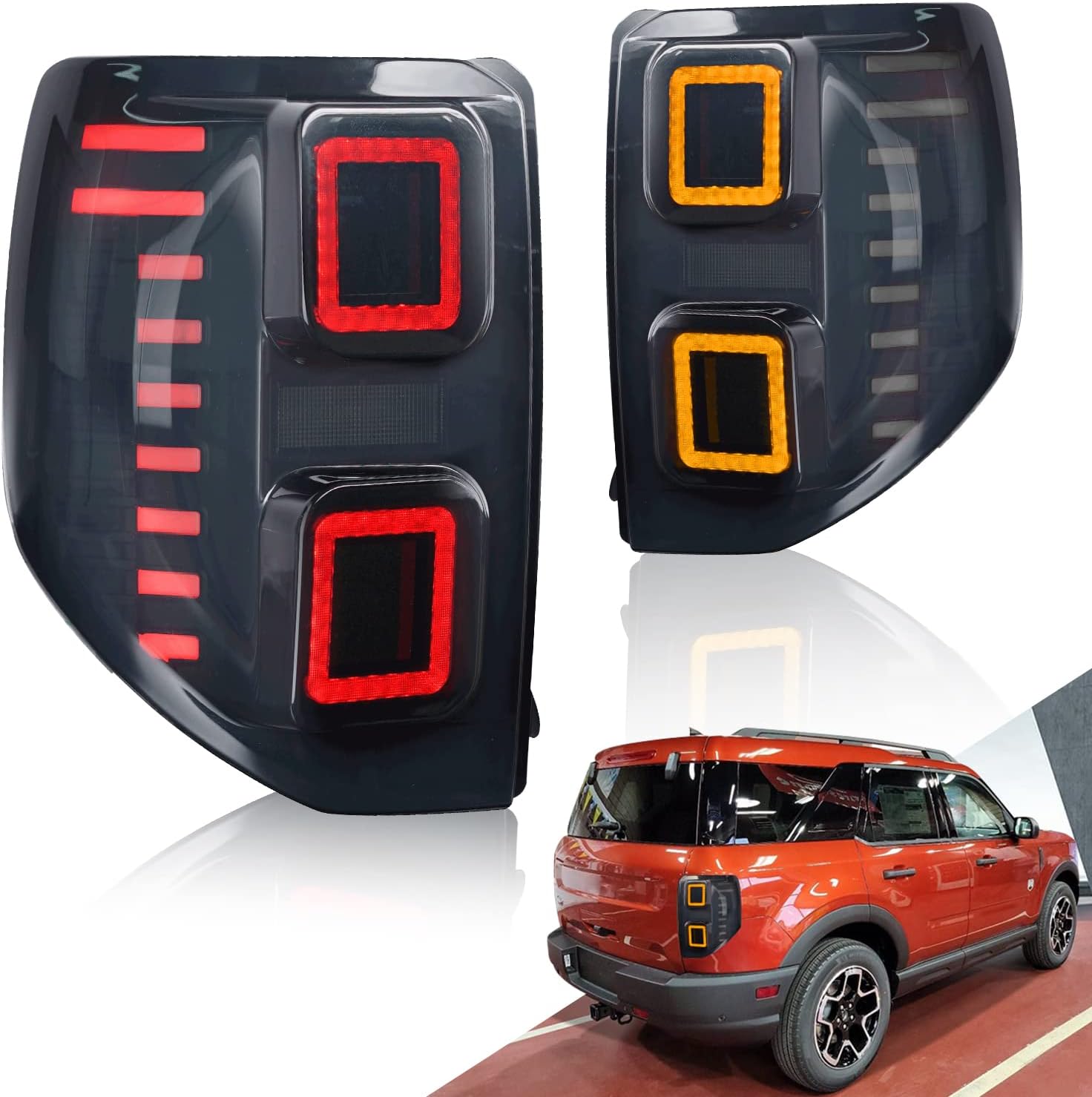 Amazon.com: Smoked LED Tail Light Assembly, for Ford Bronco Sport 2020 ...