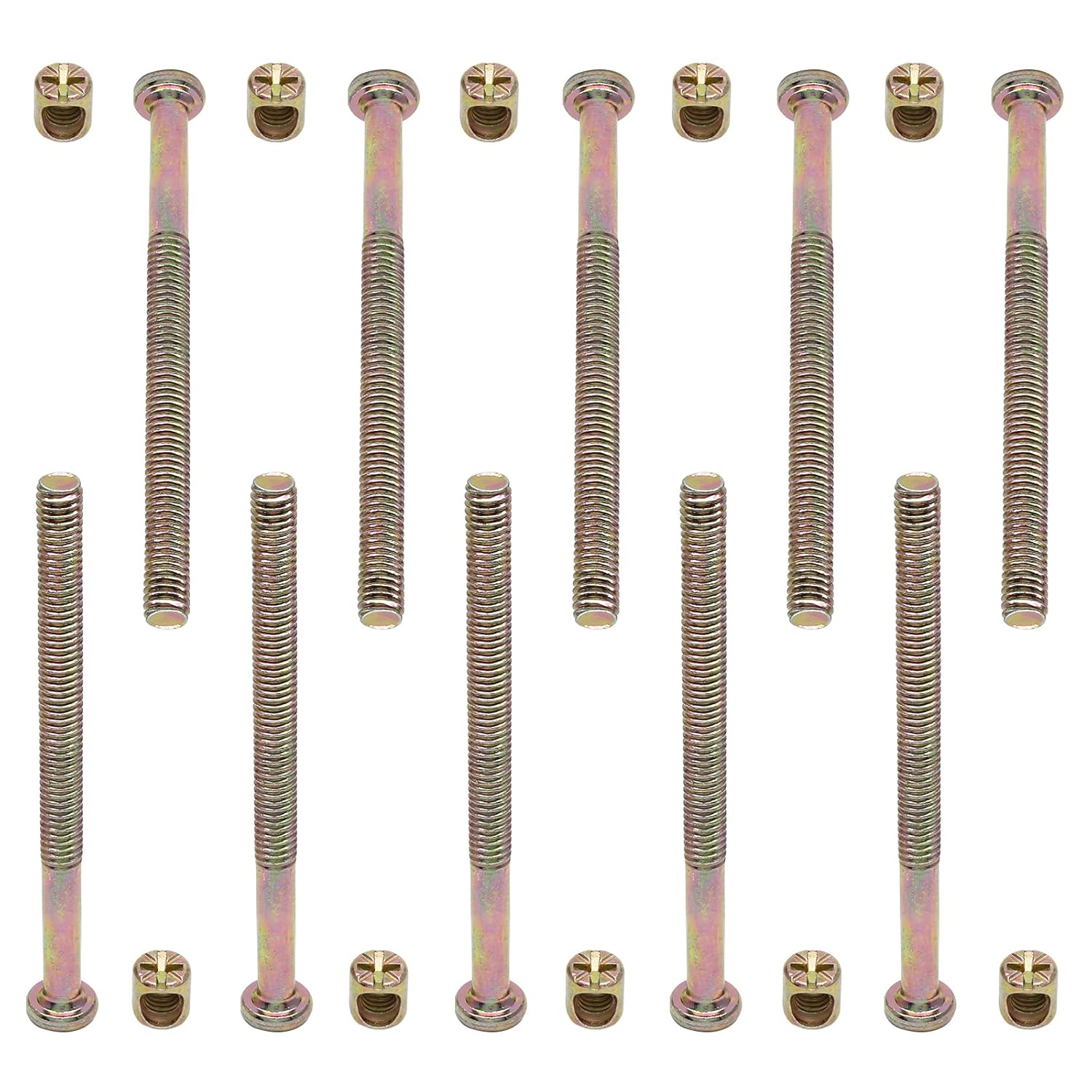 Amazon.com: Coufce 10Pcs M6 x 80mm Bunk Bed Bolts,Hex Drive Socket Cap ...