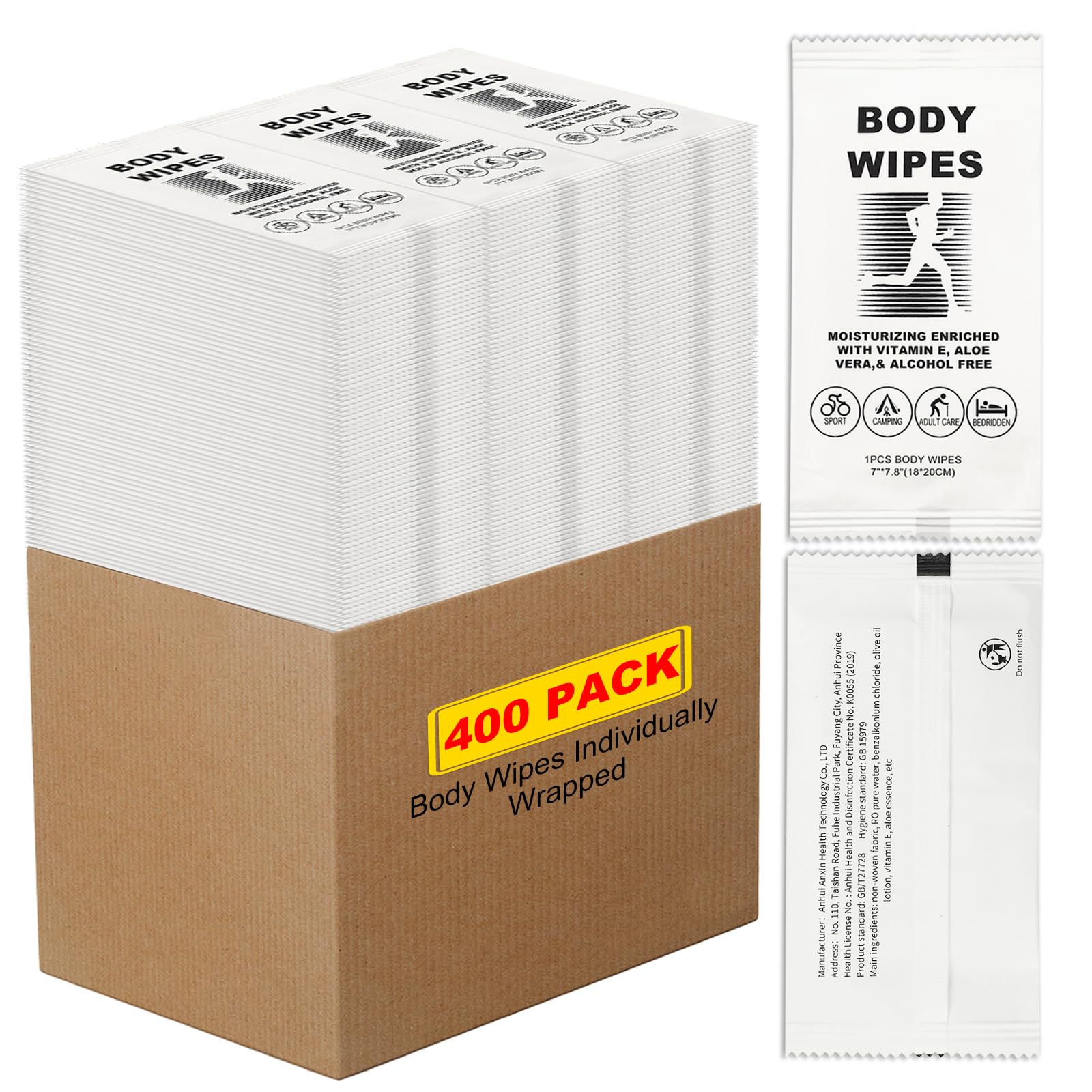 Amazon.com: Body Wipes for Women and Men Individually Wrapped Face and ...