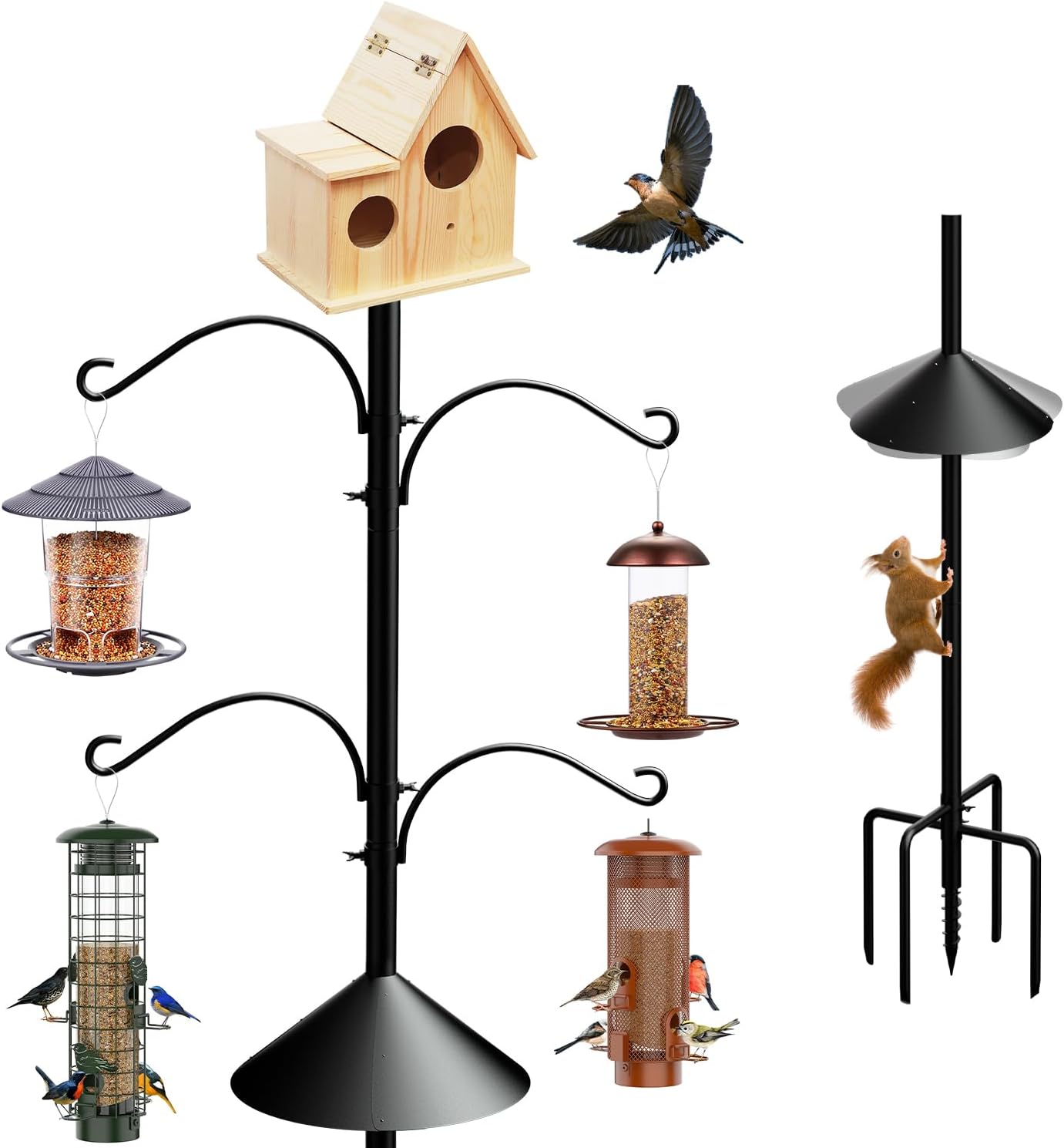 Amazon.com : 92 Inch Bird House Pole for Outdoors Heavy Duty Bird ...