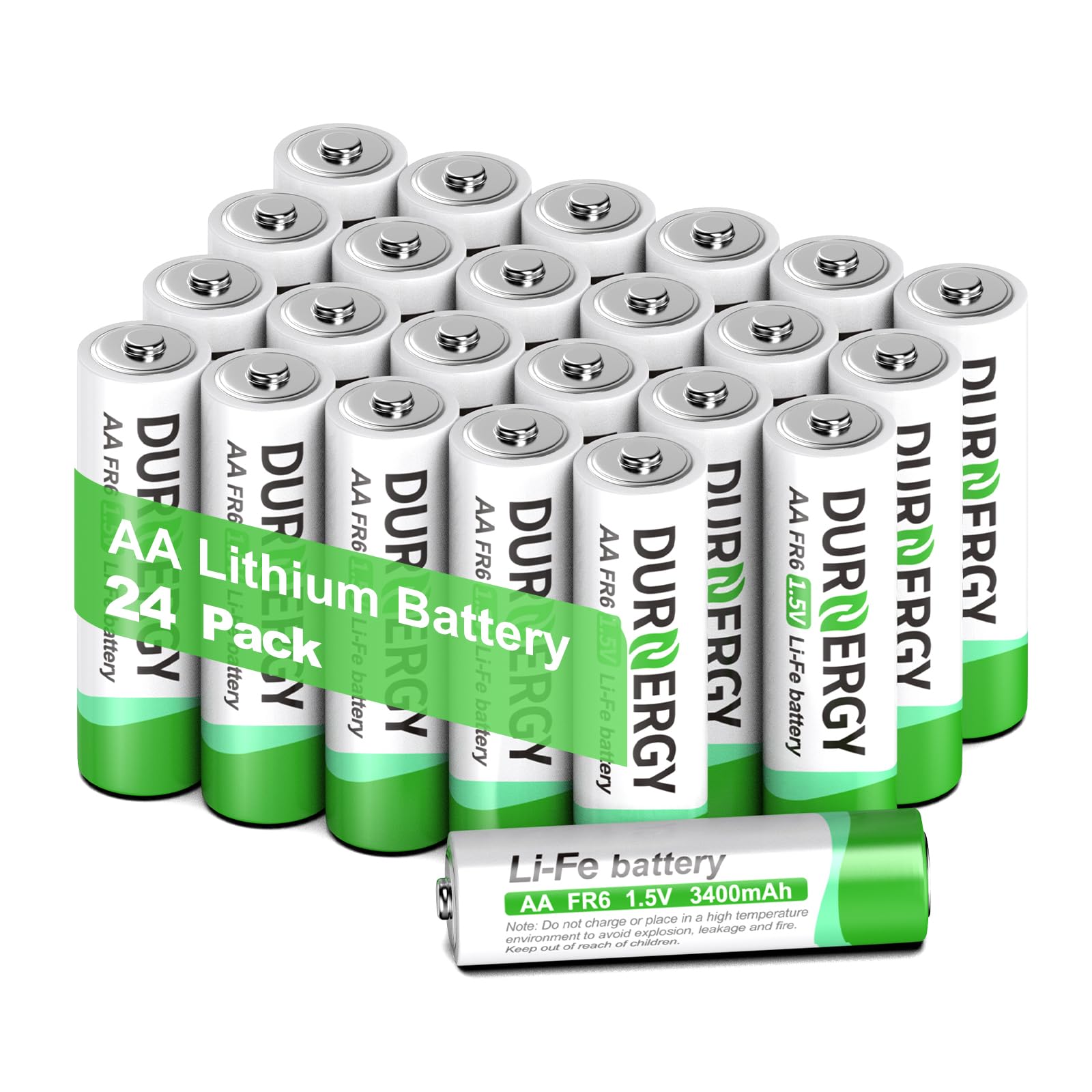 Snapklik.com : DURNERGY AA Lithium Batteries 24 Pack