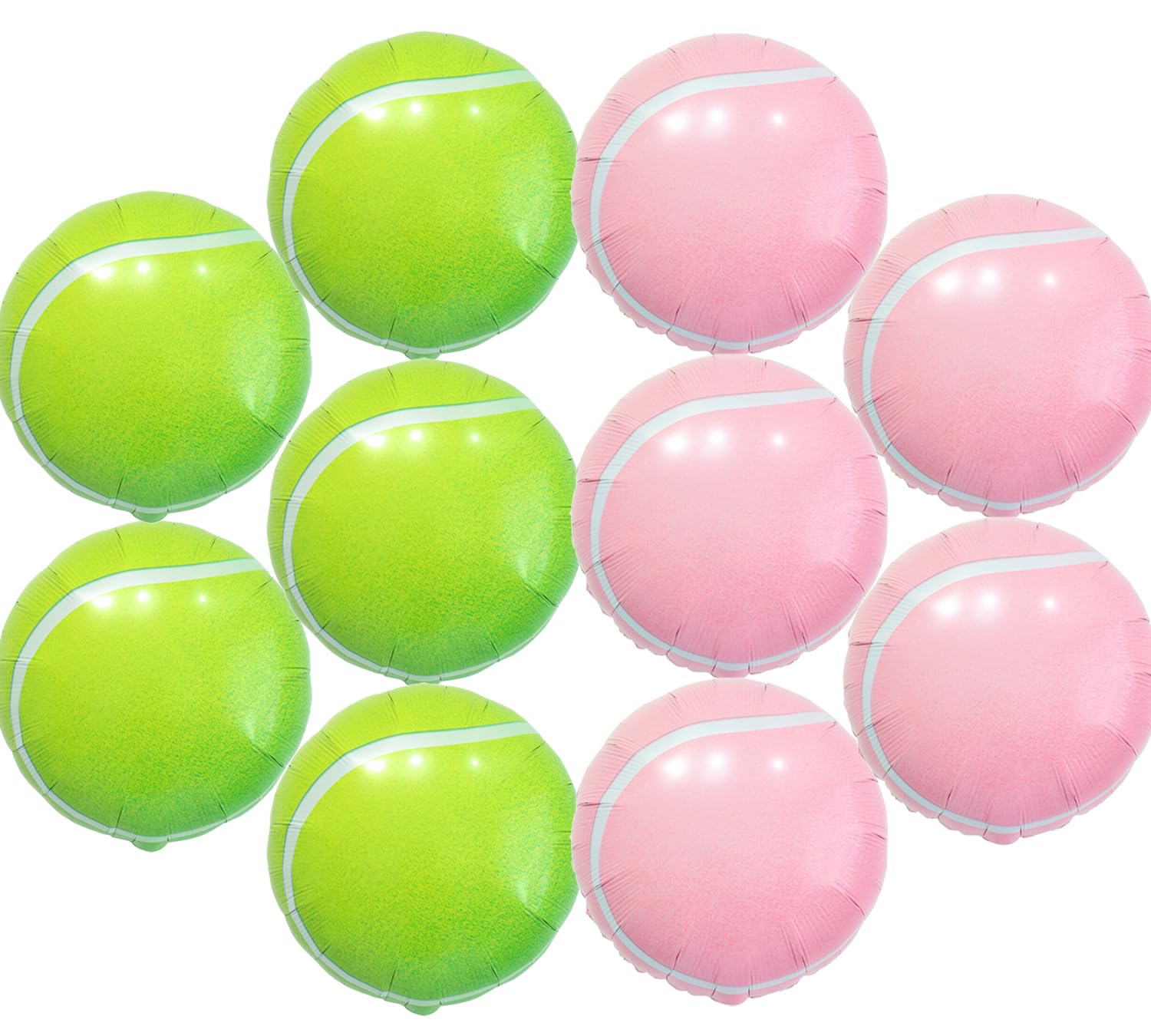 Amazon.com: 10pcs Tennis Balloons 5pcs Green Tennis Balls 5pcs Pink ...