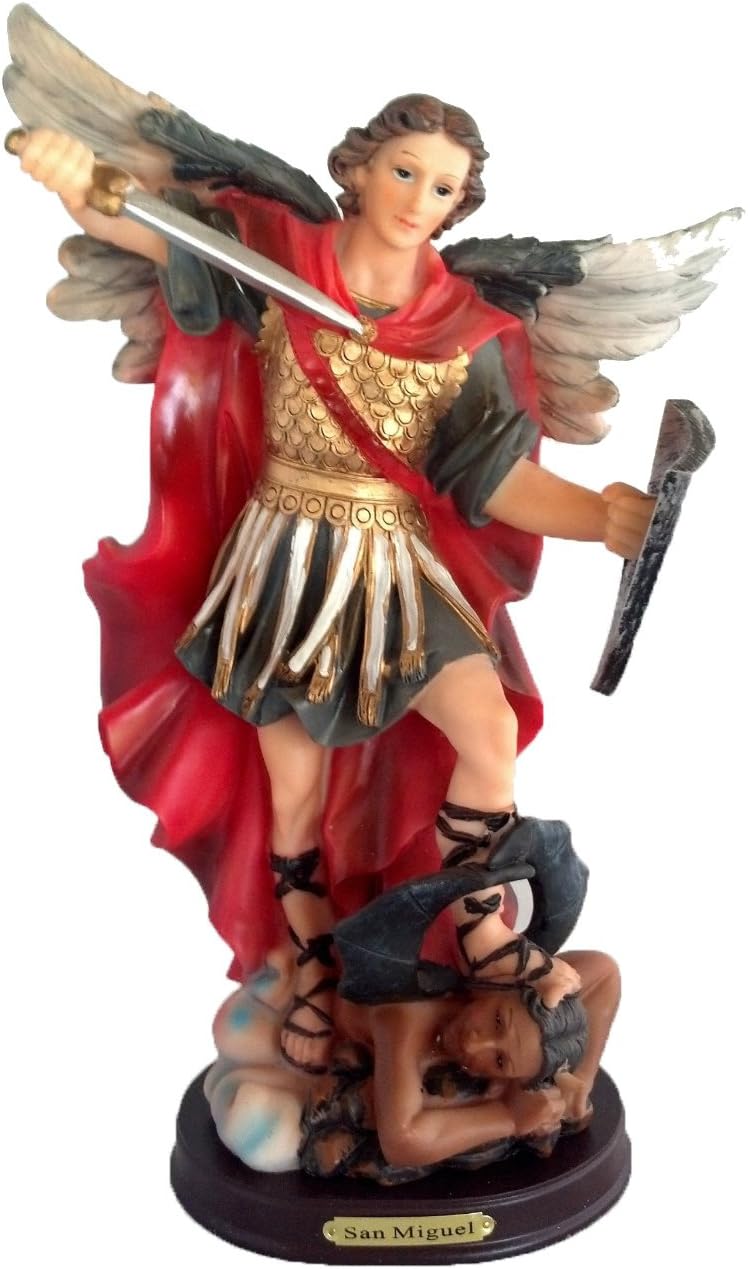 Amazon.com: 12" Inch Archangel Michael Miguel Statue Figurine Figure Religious San Saint Angel ...