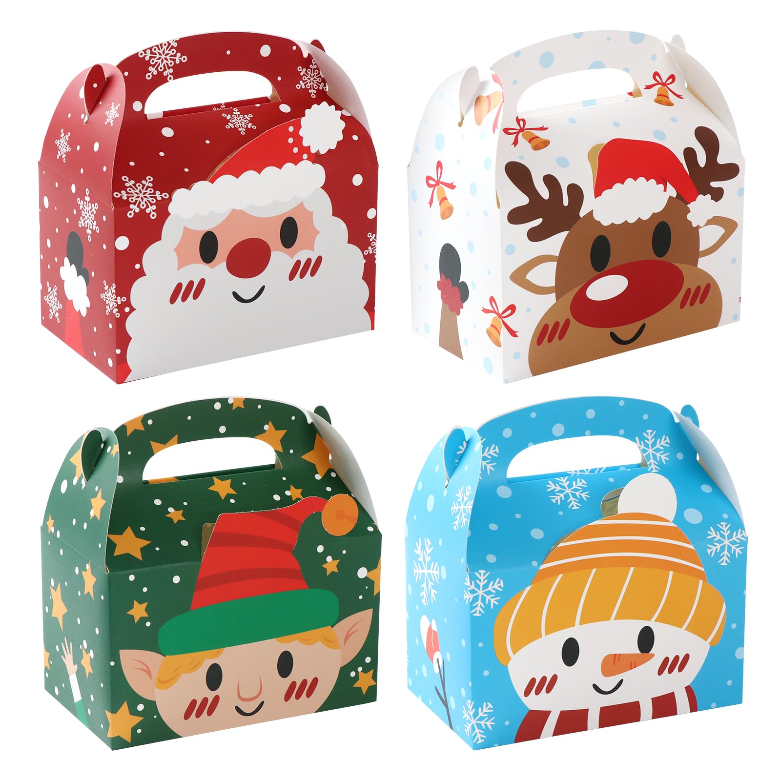 Amazon.com: ZMENCY 24PCS Christmas Goody Candy Boxes - Cardboard Xmas ...