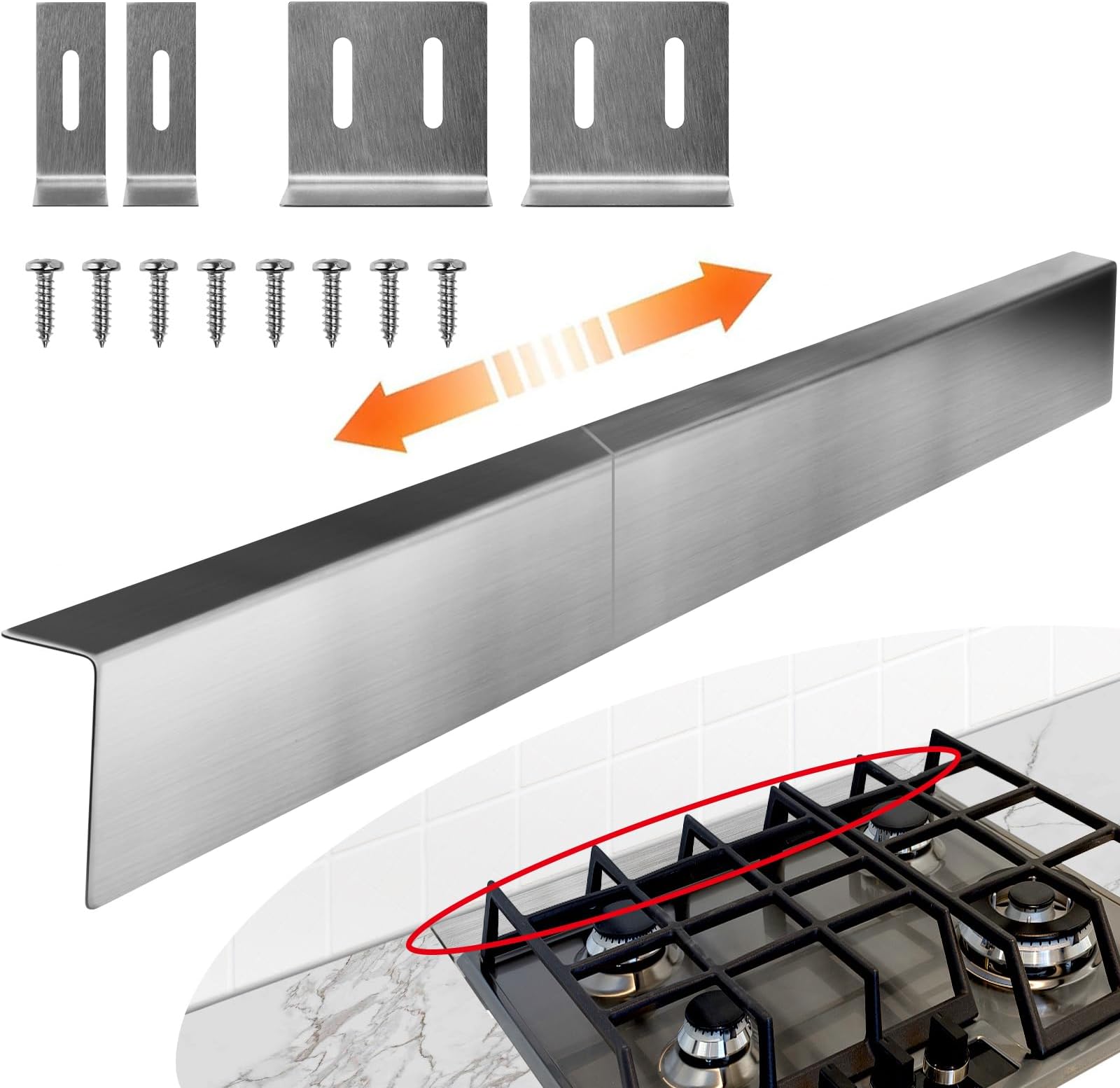 Amazon.com: 15.7" - 30" Stove Gap Filler, Slide-in Range Rear Filler ...