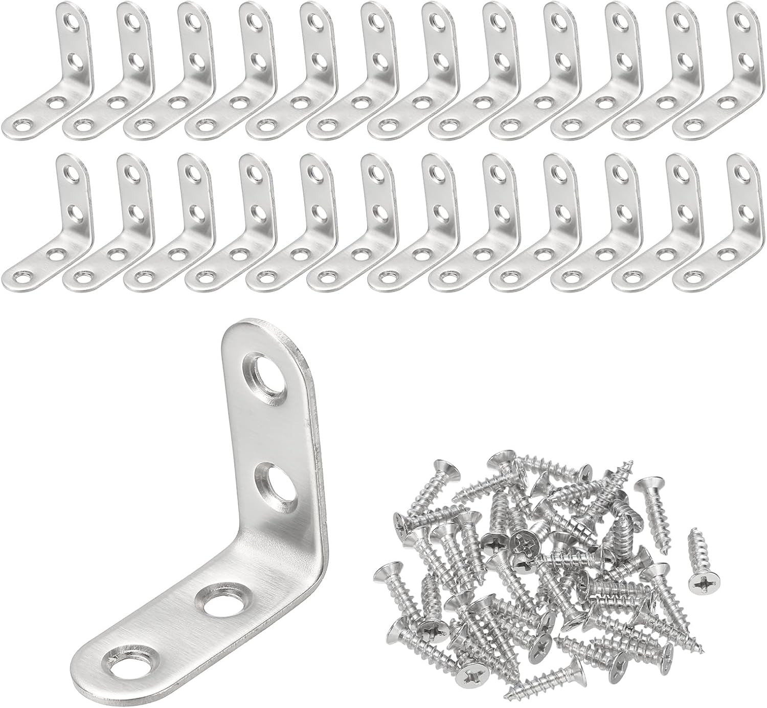 Amazon.com: PATIKIL 16 Pcs Metal L-Shape Brackets, 40mm x 40mm (1.6"x1 ...