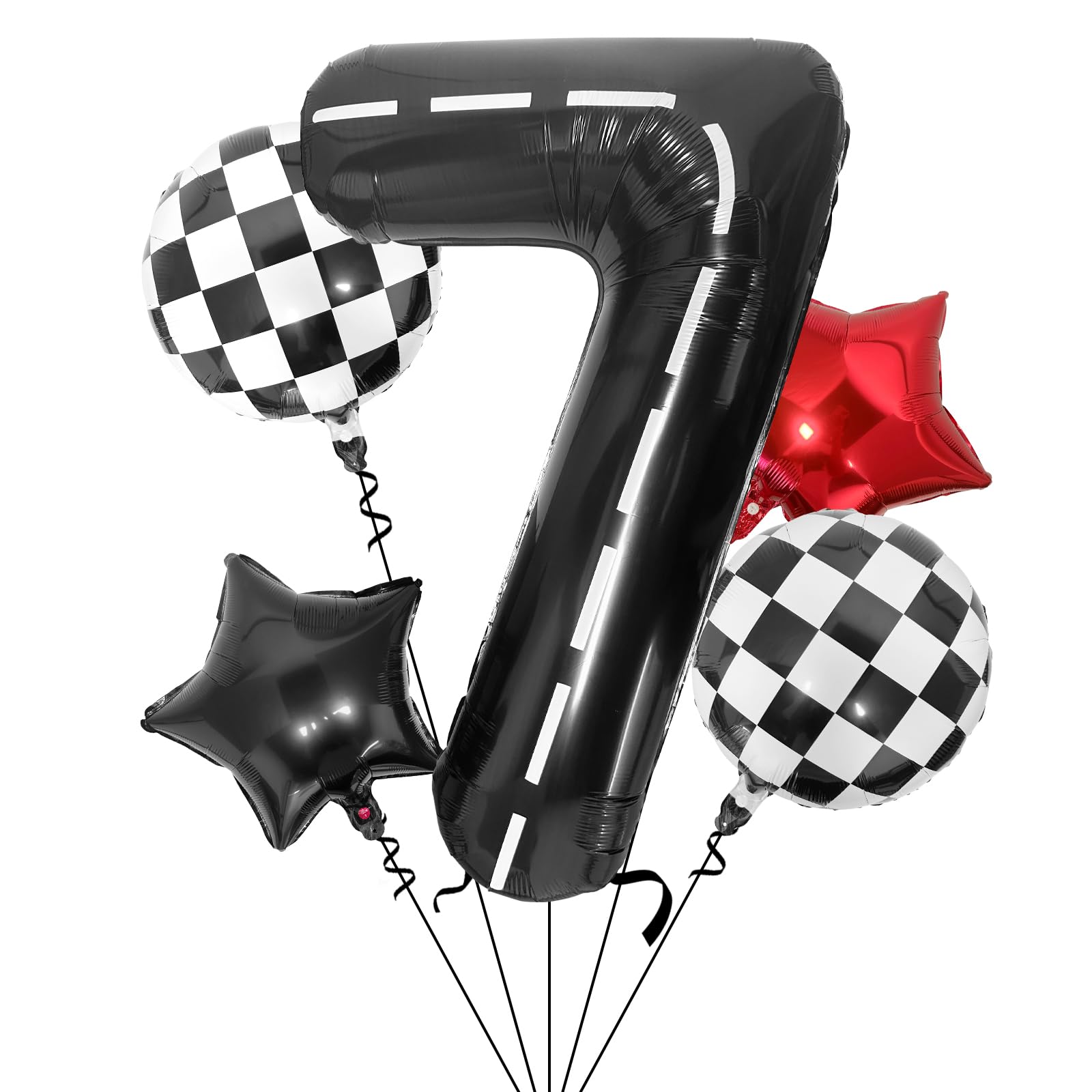 Amazon.com: Race Car 7 Balloons 40 Inch Racetrack Number 7 Balloon ...