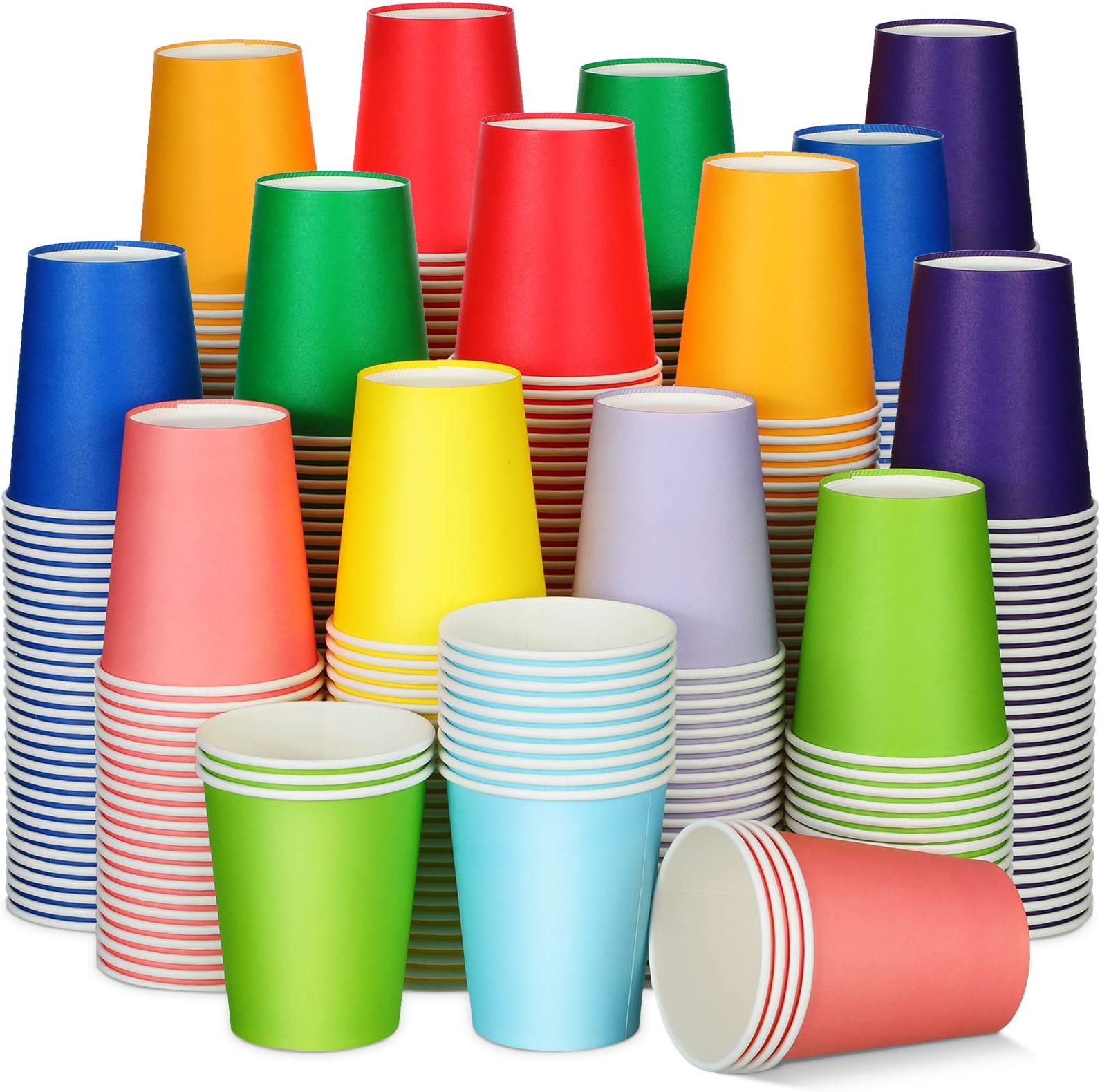 Amazon.com: URATOT 60 Pieces 9 Ounce Disposable Paper Cups Party Cups ...