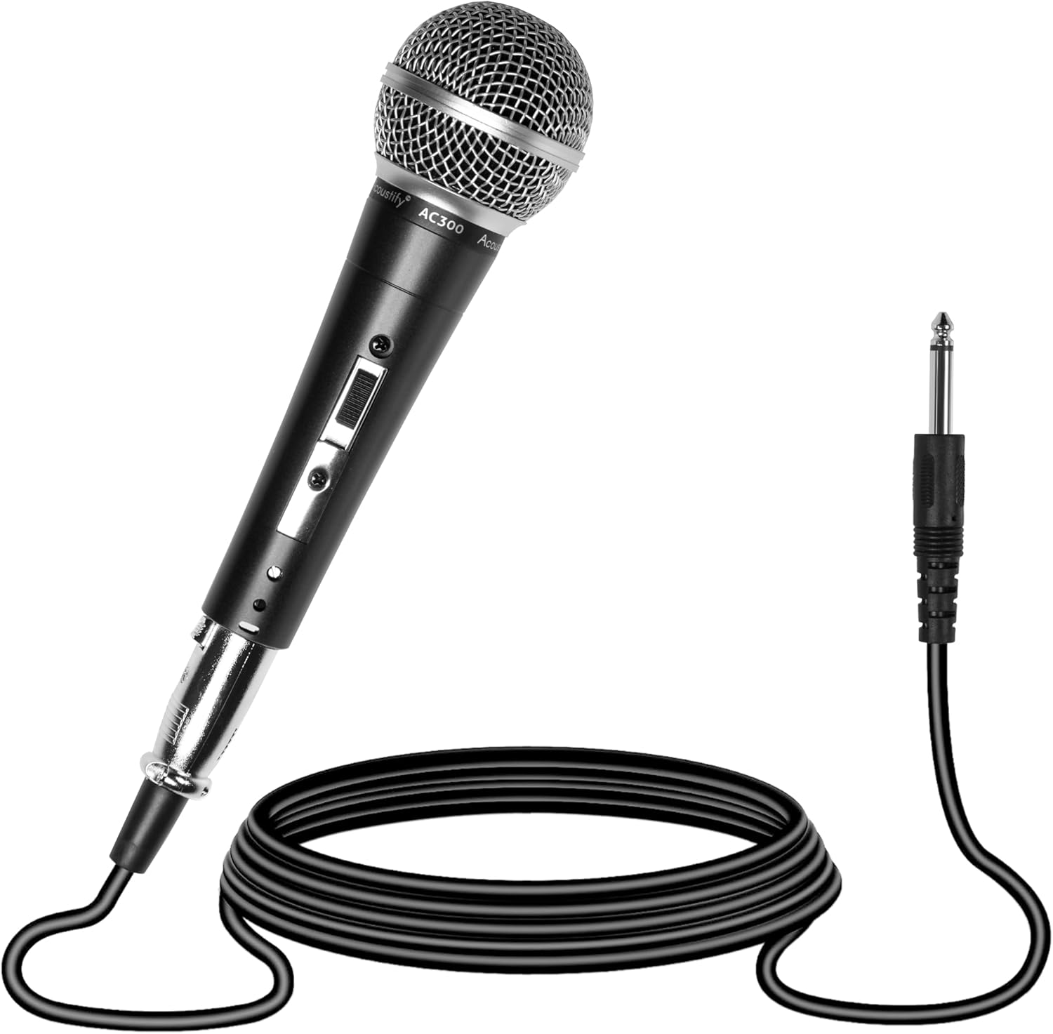 Acoustify Micrófono con Cable AC300 para canto, Voz y máquina de ...