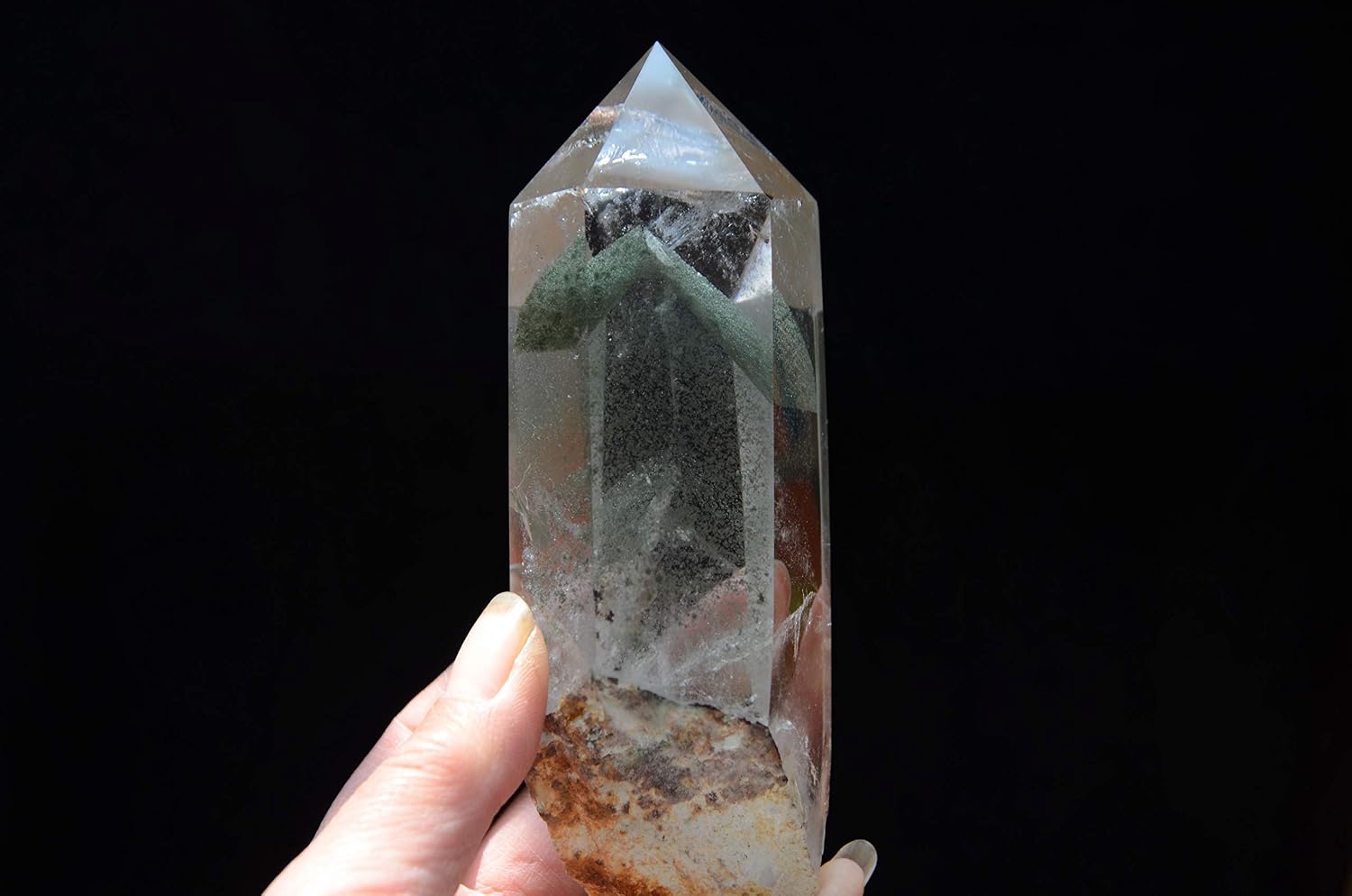 Amazon.com: Real Tibetan Himalayan High Altitude Clear 6 Sided Crystal ...